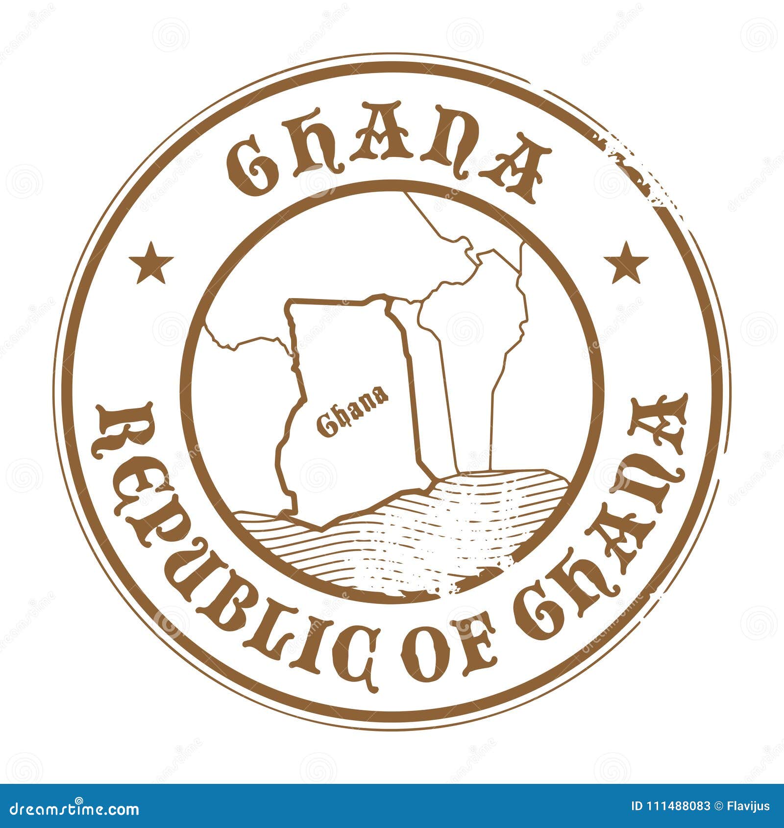 Grunge Rubber Stamp with the Name and Map of Ghana Stock Vector ...