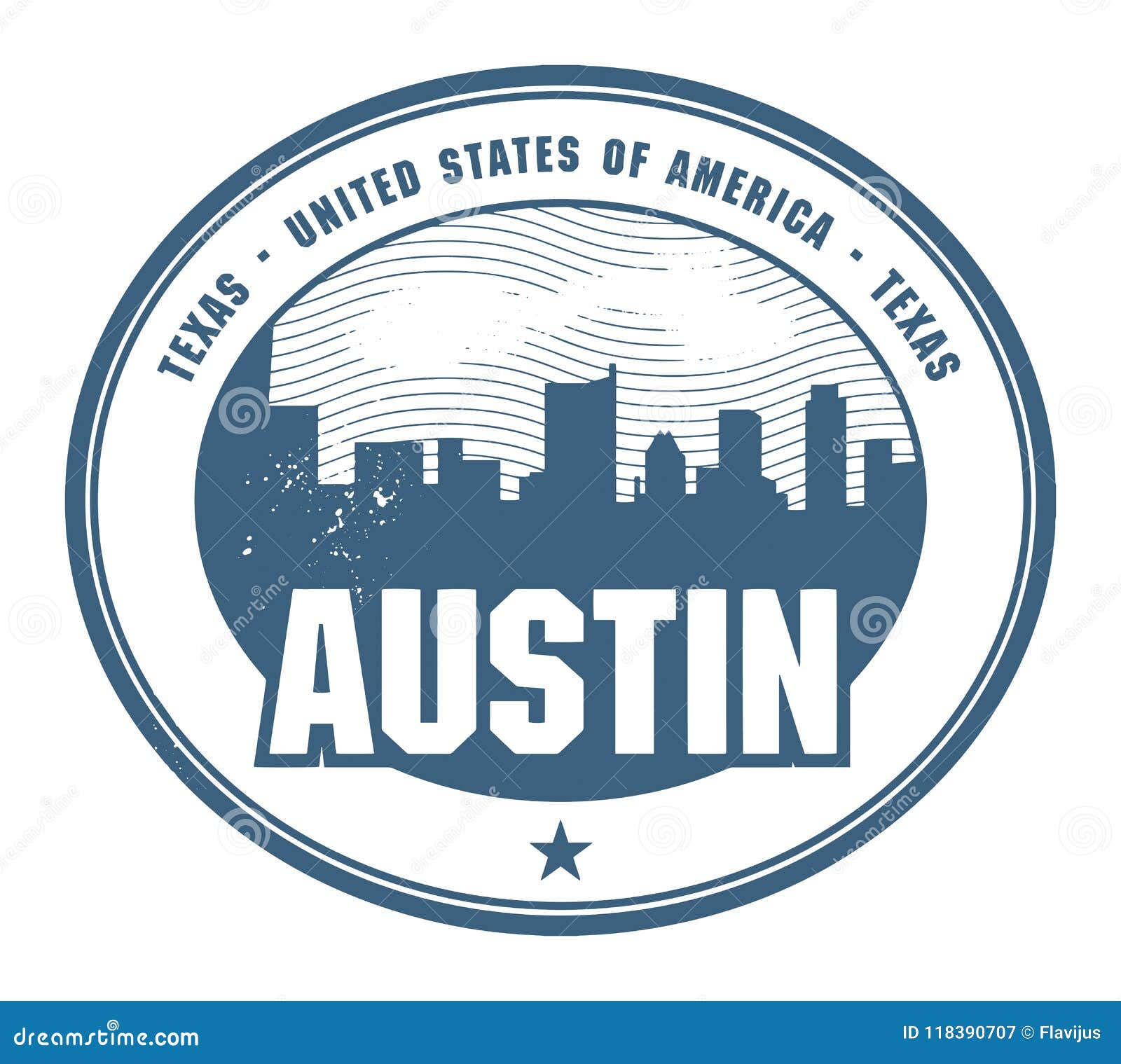 Grunge Rubber Stamp with Name of Texas, Austin Stock Vector ...