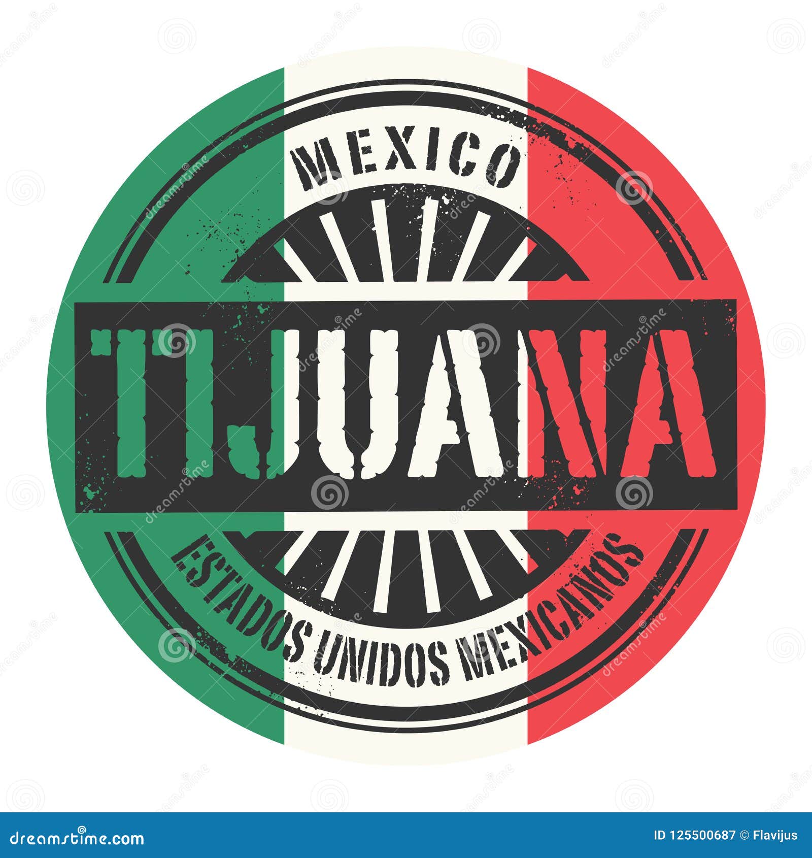 Grunge Rubber Stamp with the Text Mexico, Tijuana Stock Vector ...