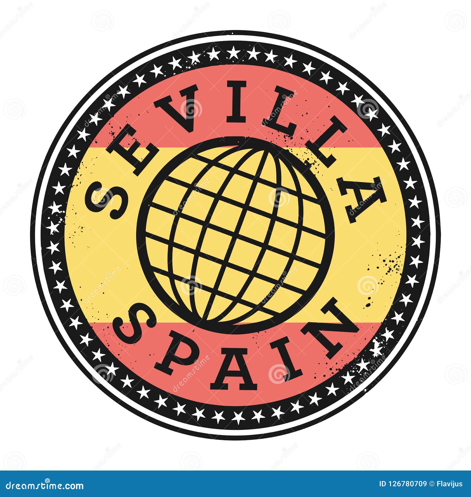 Grunge Rubber Stamp with the Text Sevilla, Spain Stock Vector ...