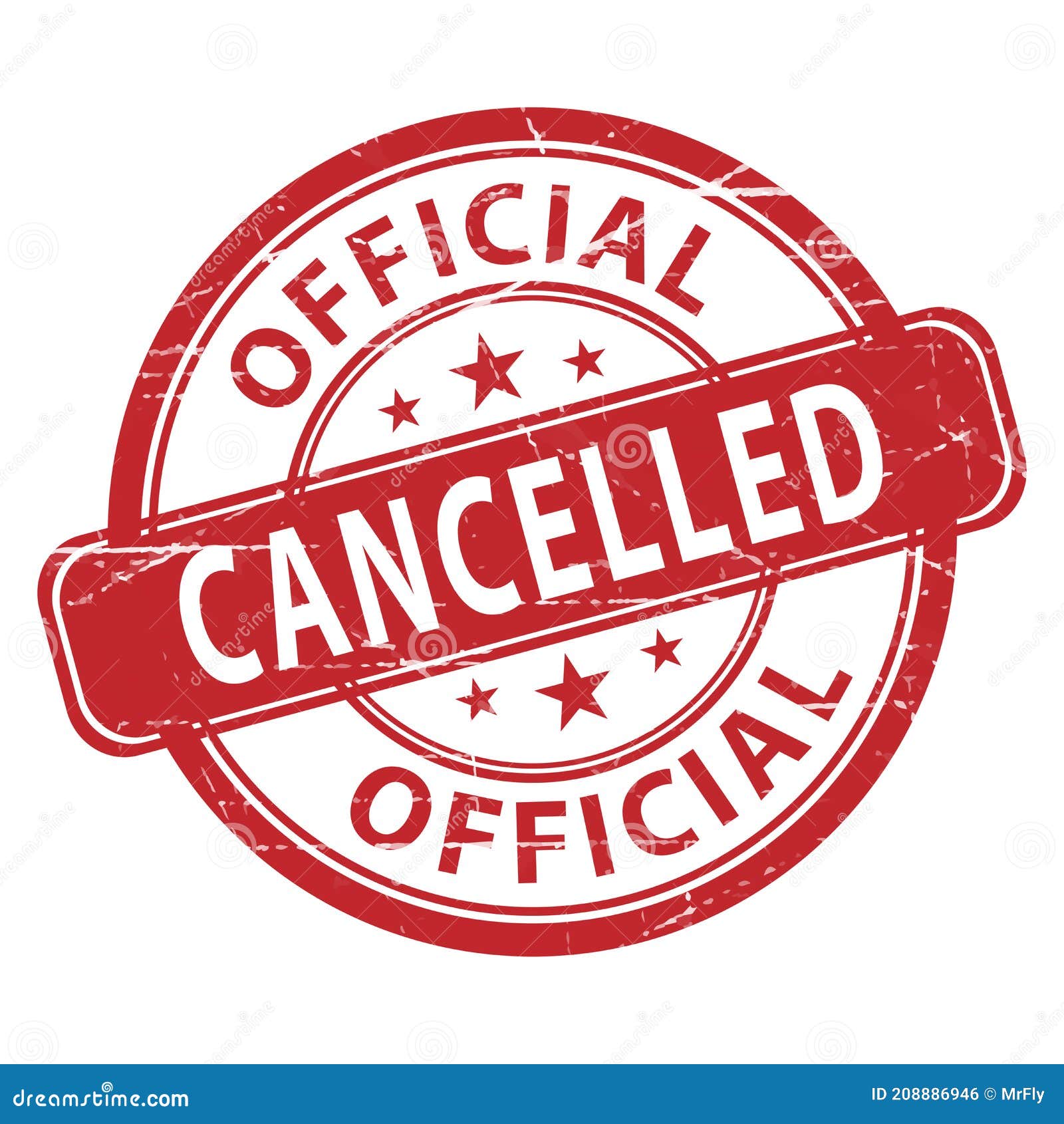 Cancelled Red Rubber Stamp Vector Illustration Stock Vector ...