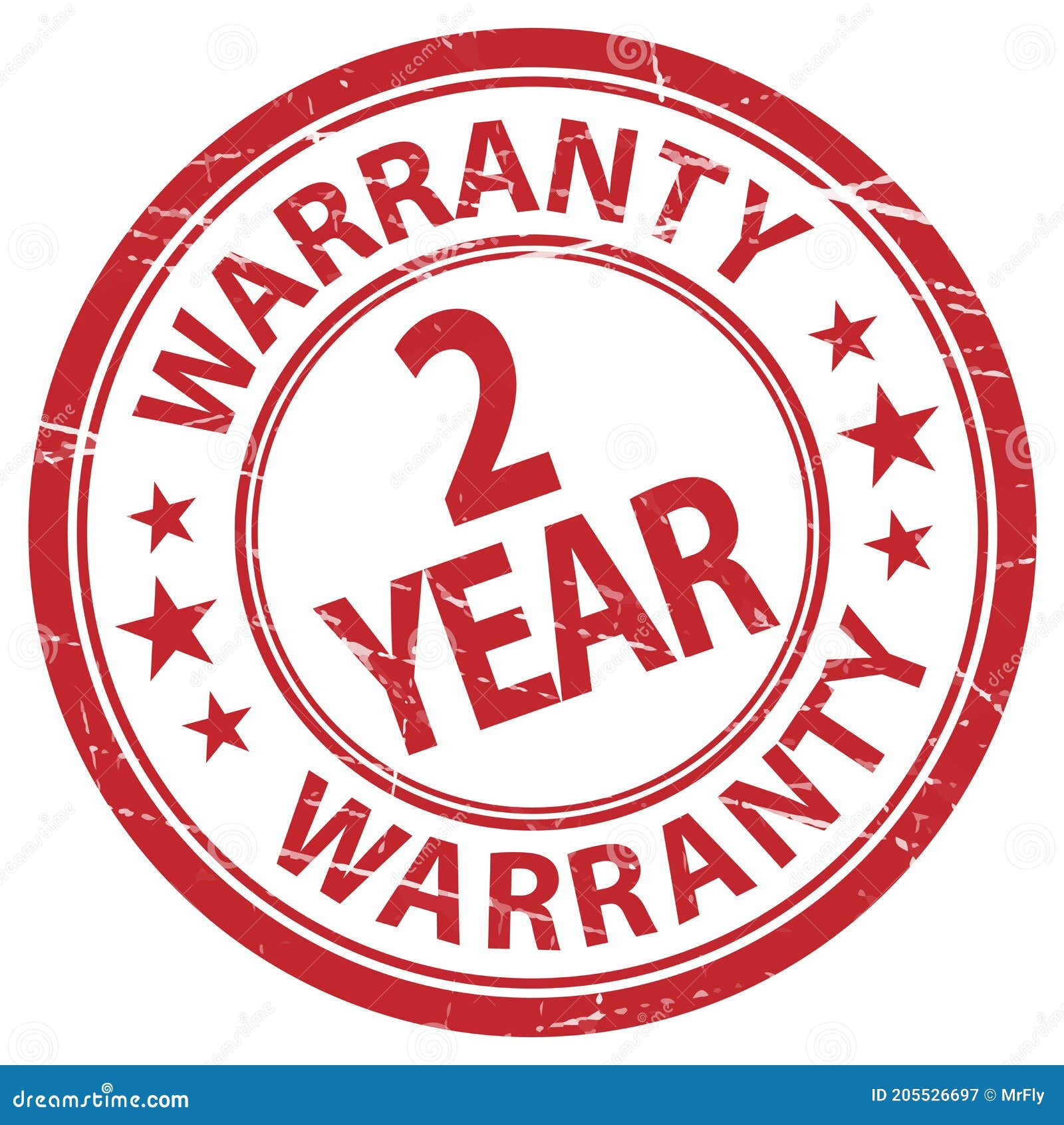2 Year Guarantee, Rubber Stamp, Vector Illustration Stock Vector ...