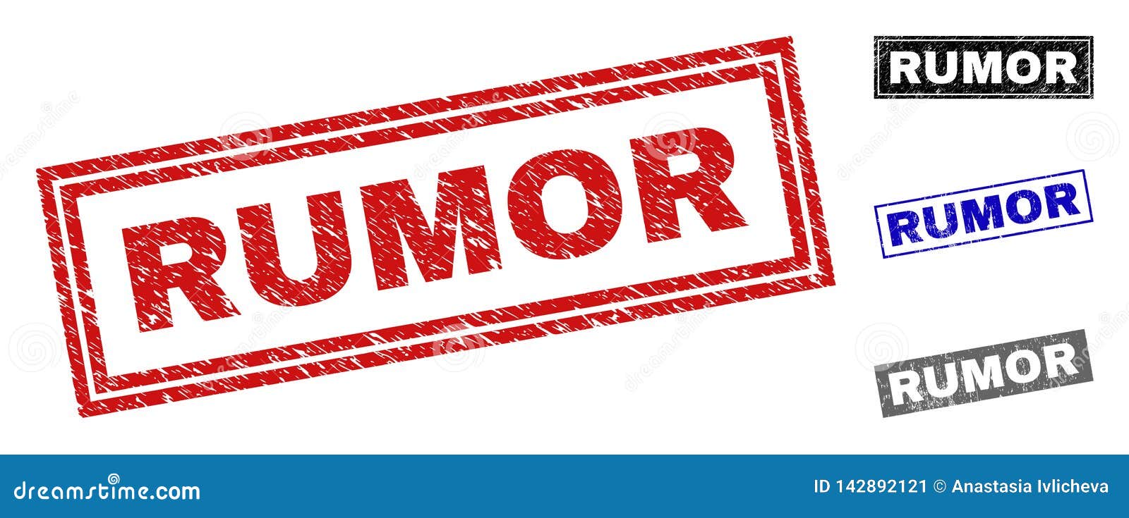 Grunge RUMOR Textured Rectangle Watermarks Stock Vector - Illustration ...