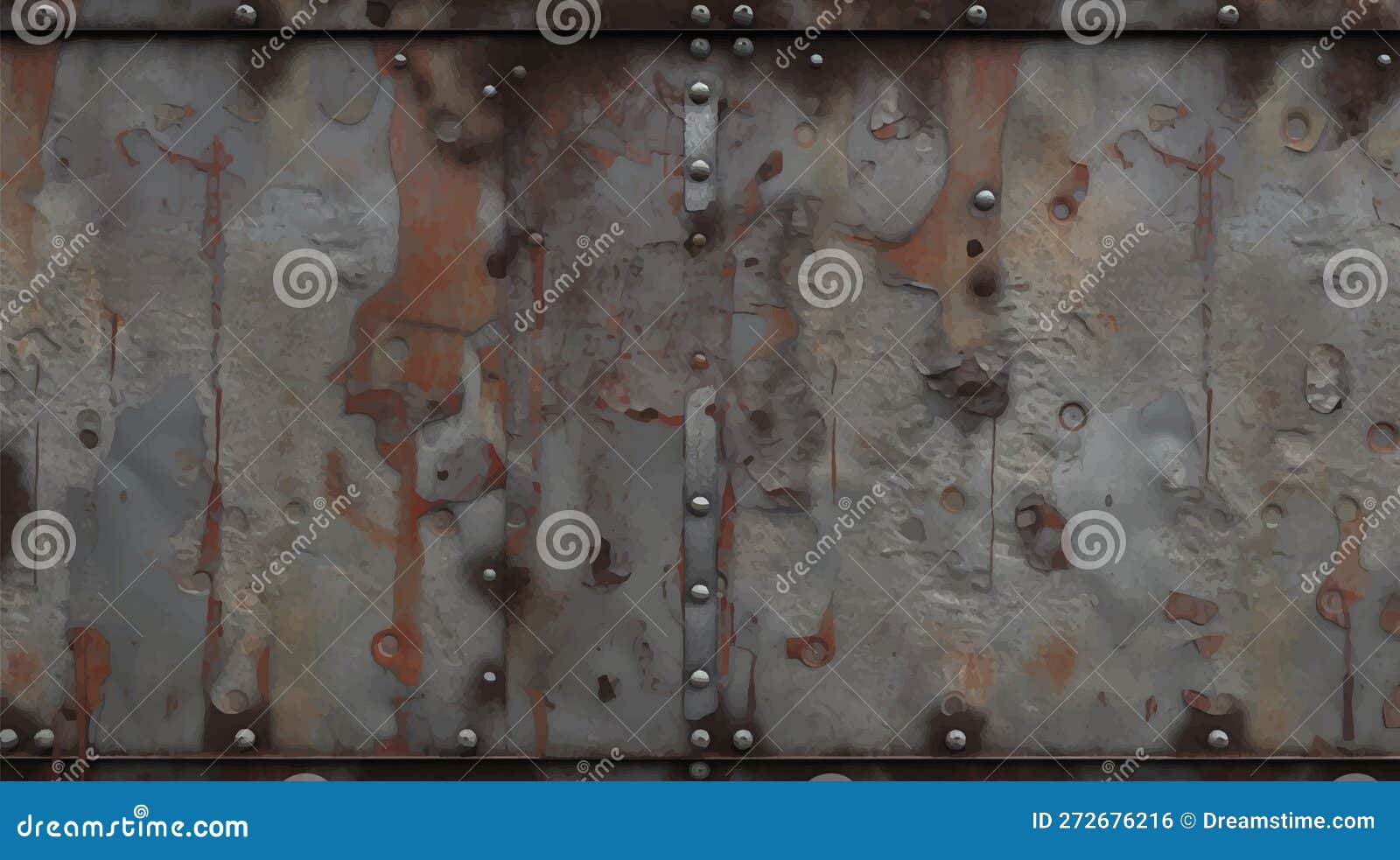 Grunge Rusty Background. Vector Old Metal Texture Stock Vector ...