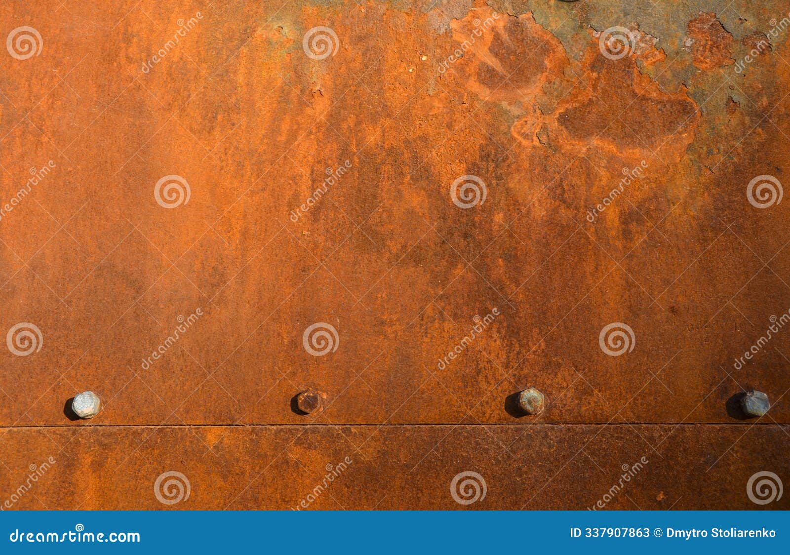 Grunge Rusty Metal Texture with Rivets Background with Space for Text ...