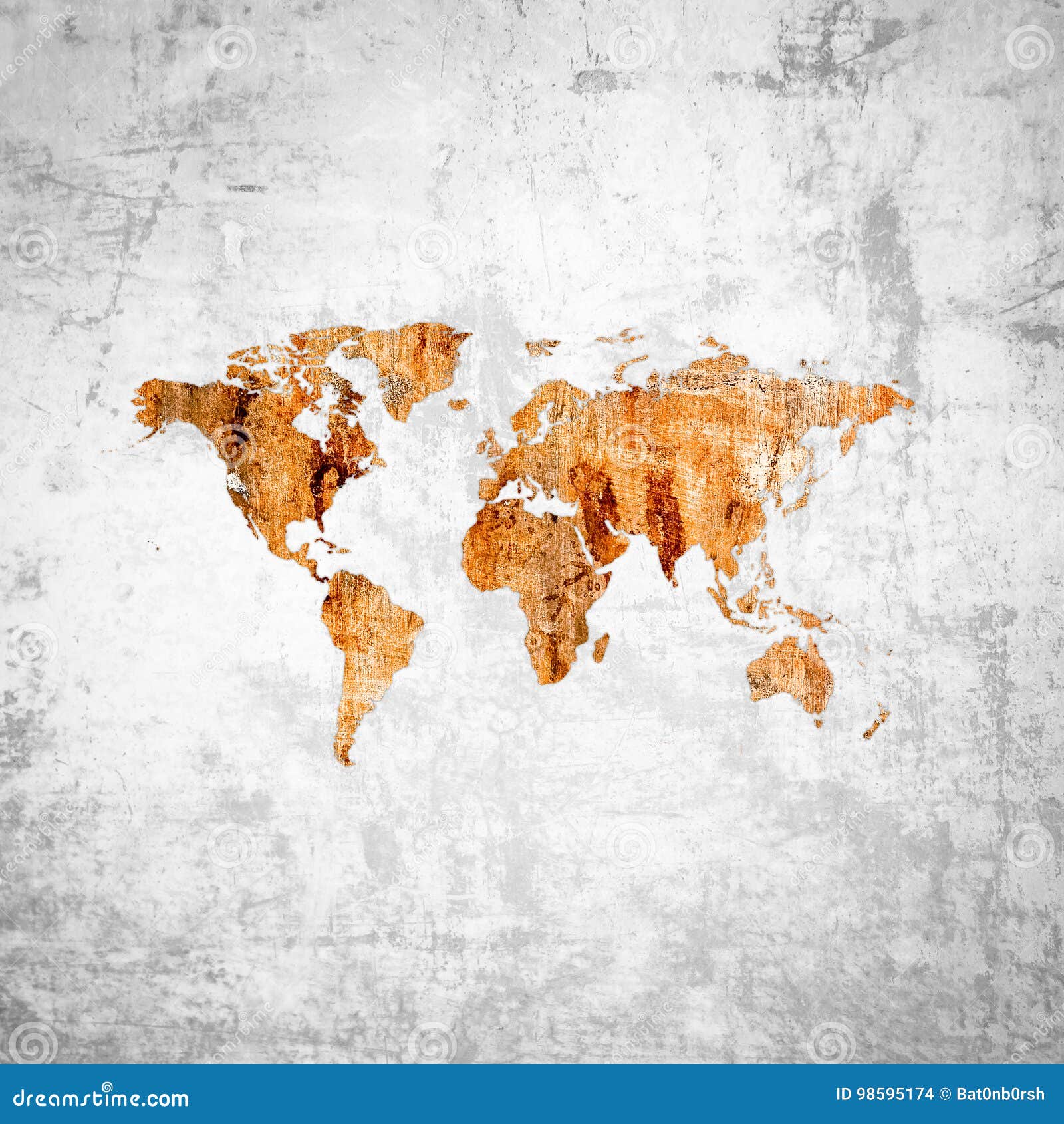Grunge rusty world map stock illustration. Illustration of back - 98595174