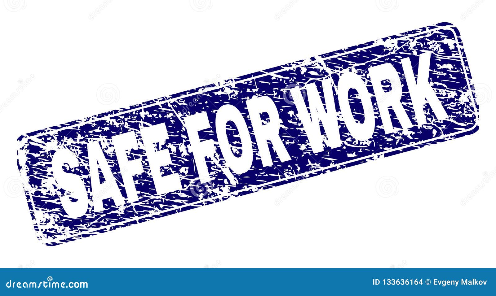 Grunge SAFE for WORK Framed Rounded Rectangle Stamp Stock Vector ...