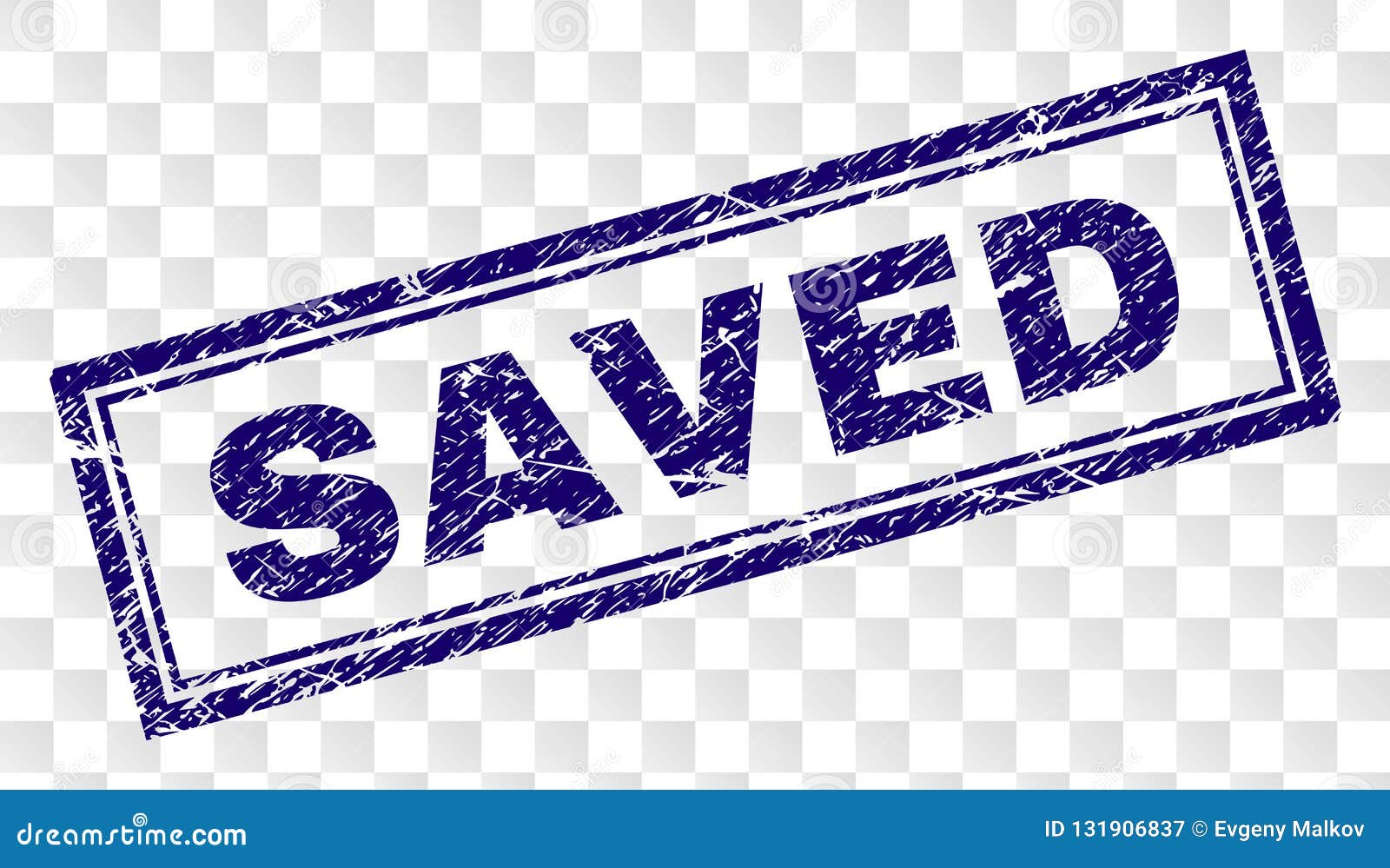 Grunge SAVED Rectangle Stamp Stock Vector - Illustration of blue ...