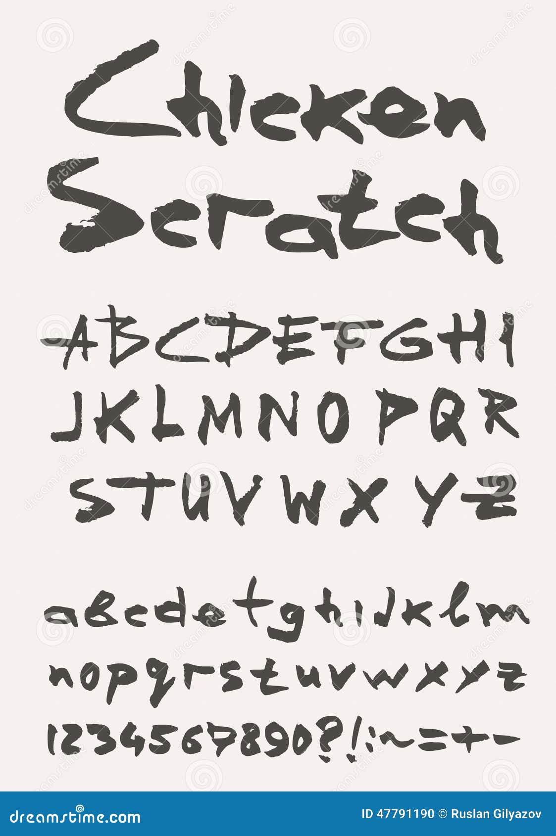 Grunge Scratch Type Font, Vintage Typography Stock Vector ...
