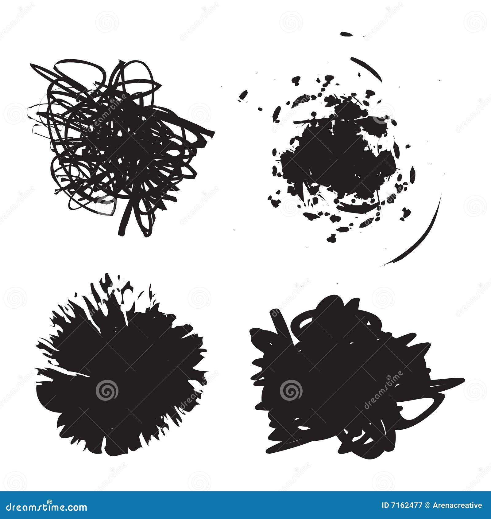 Grunge Scribble Splotches stock vector. Illustration of blob - 7162477