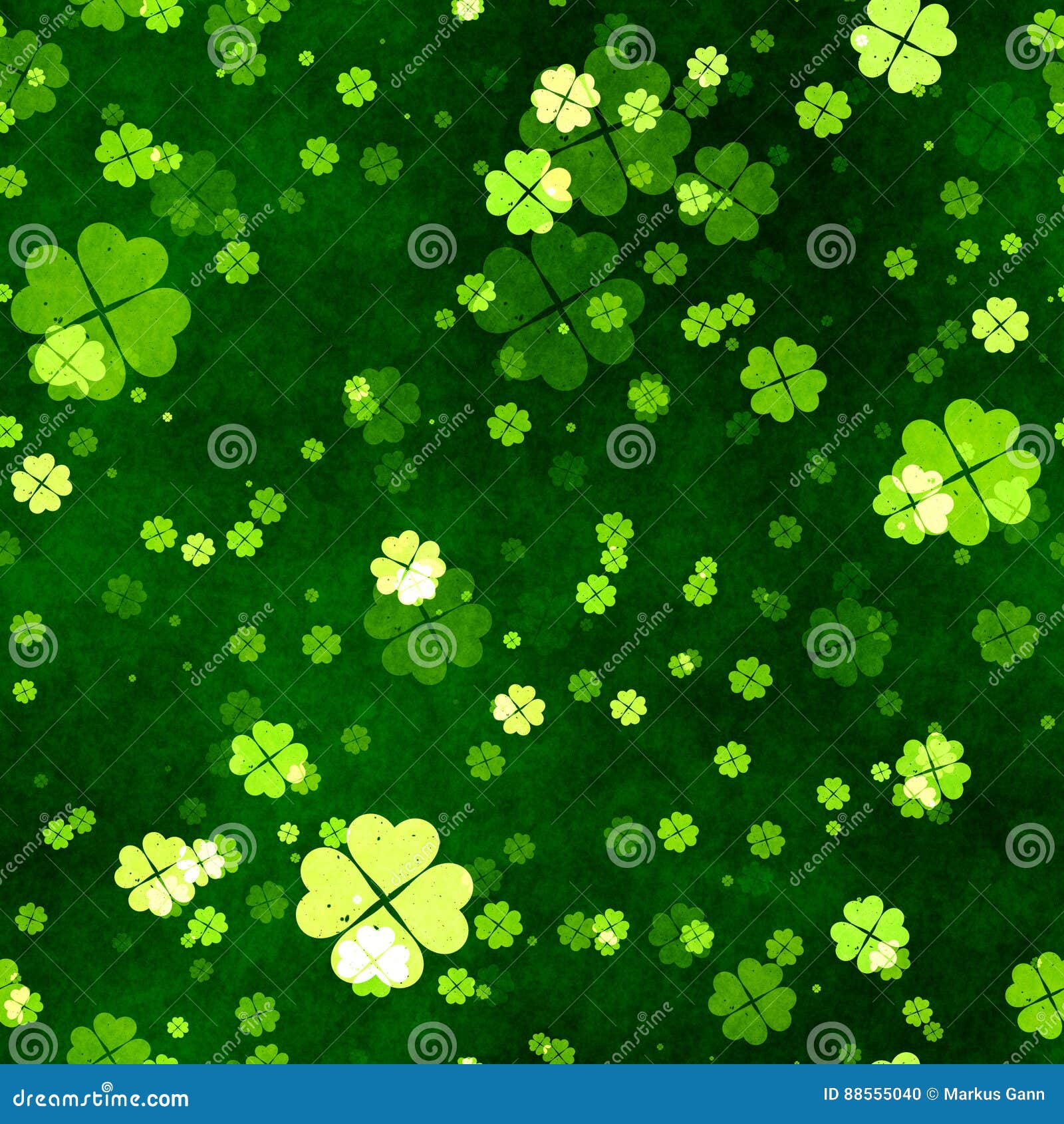 A Grunge Seamless Clover Texture Stock Illustration - Illustration of ...