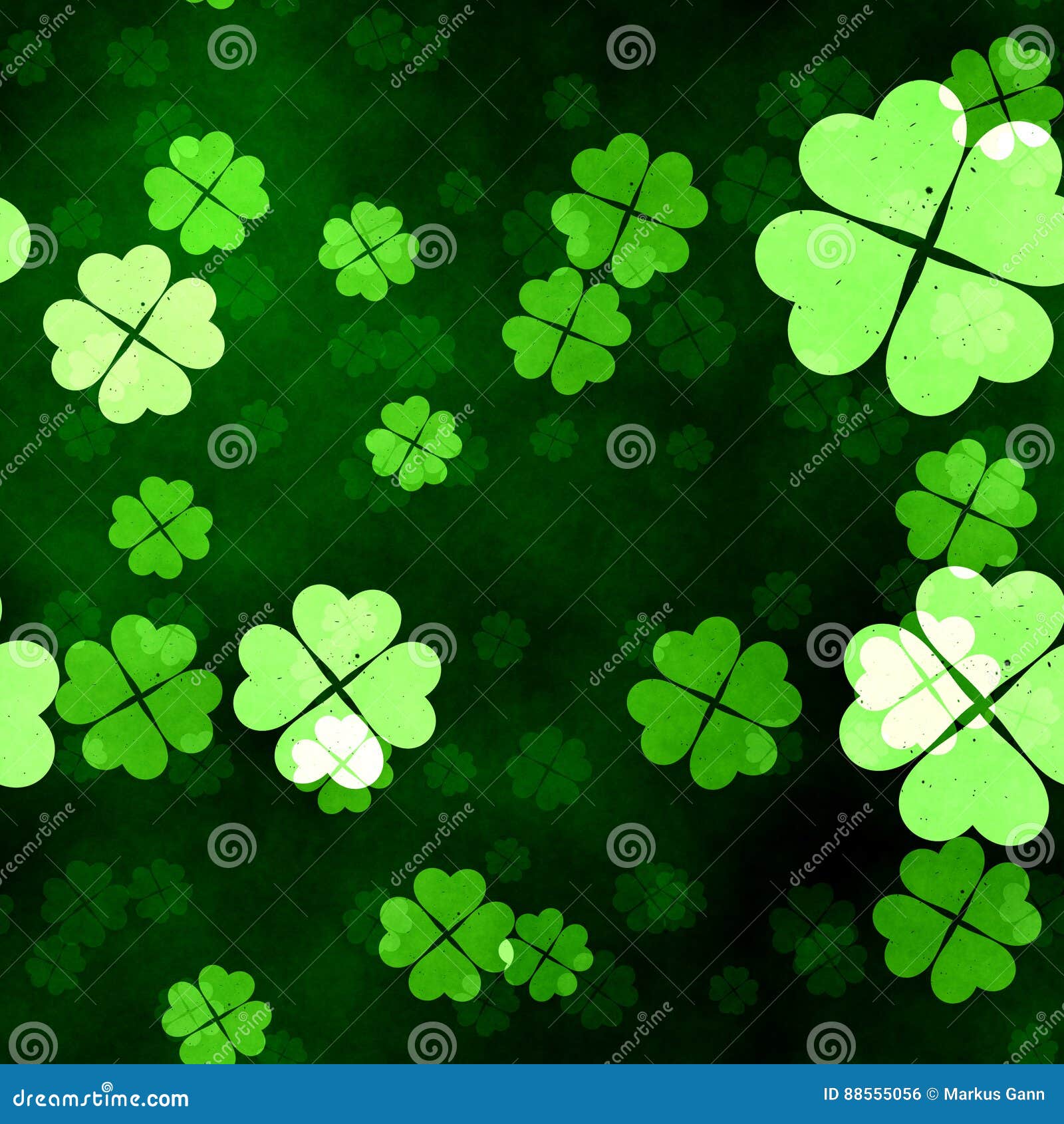 A Grunge Seamless Clover Texture Stock Illustration - Illustration of ...