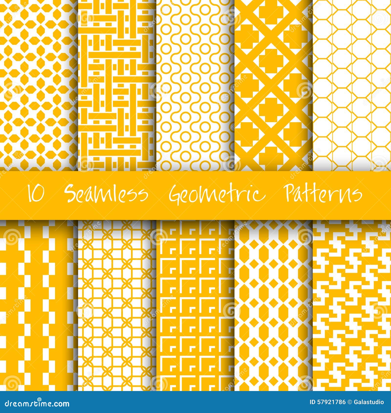 Grunge Seamless Geometric Patterns Set. Stock Illustration ...