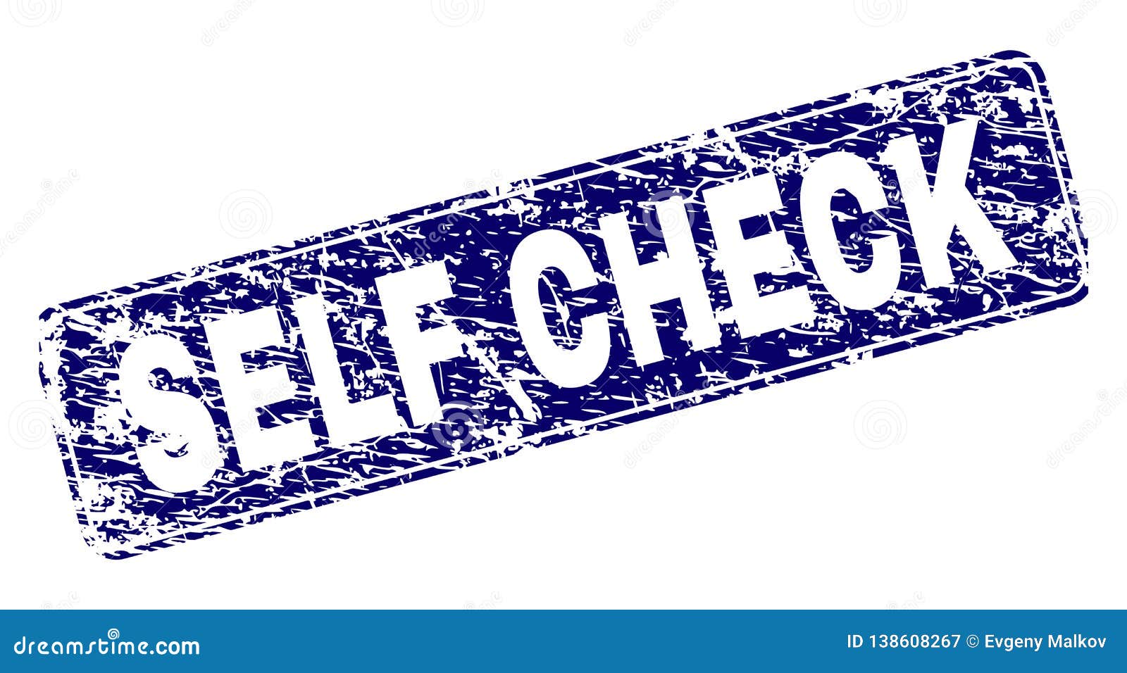 Grunge SELF CHECK Framed Rounded Rectangle Stamp Stock Vector ...