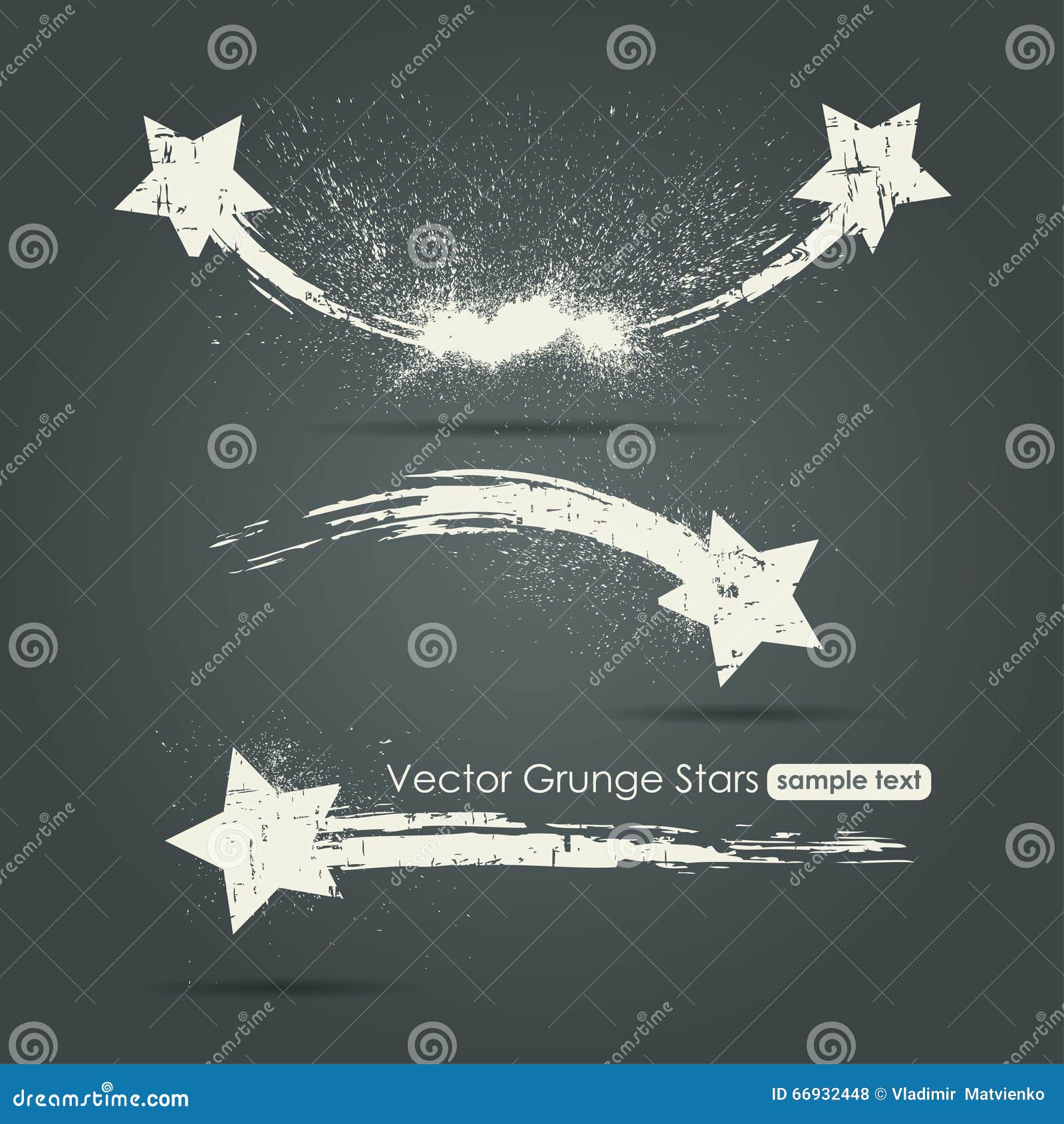 Set Of Shooting Stars. Collection Of Stars Silhouette. Vector ...