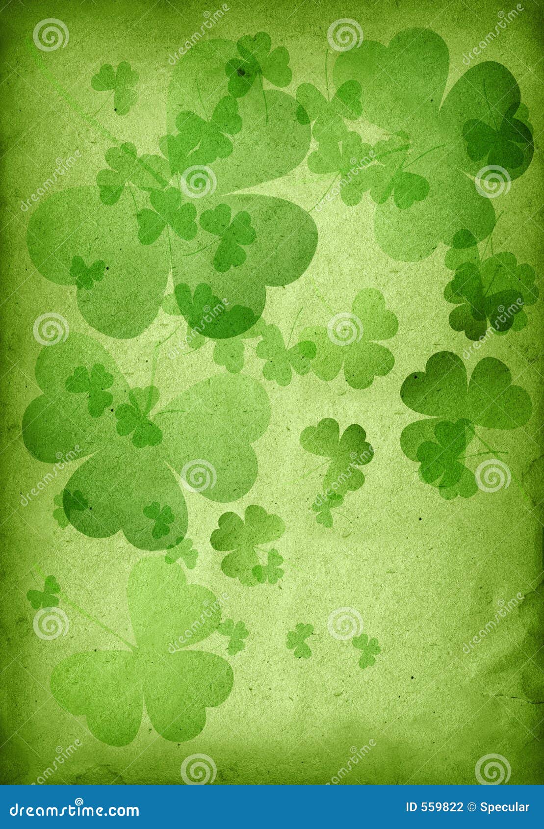 Grunge shamrock page stock illustration. Illustration of leaves - 559822