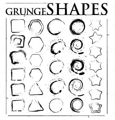 Grunge Shapes stock vector. Illustration of graphic, collection - 8468794