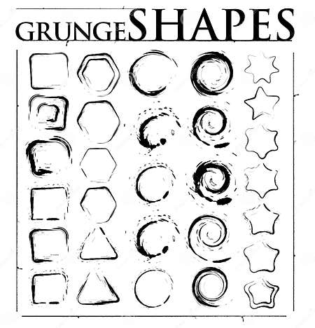 Grunge Shapes stock vector. Illustration of graphic, collection - 8468794