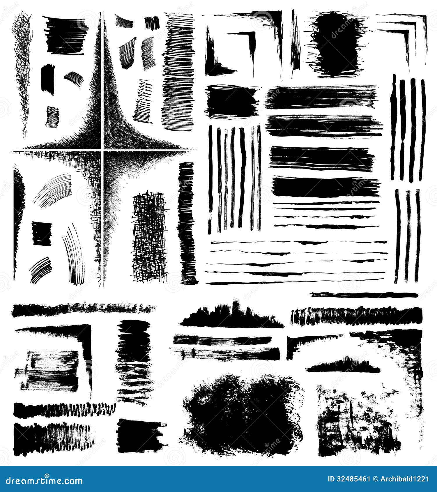 Grunge shapes stock vector. Illustration of creative - 32485461