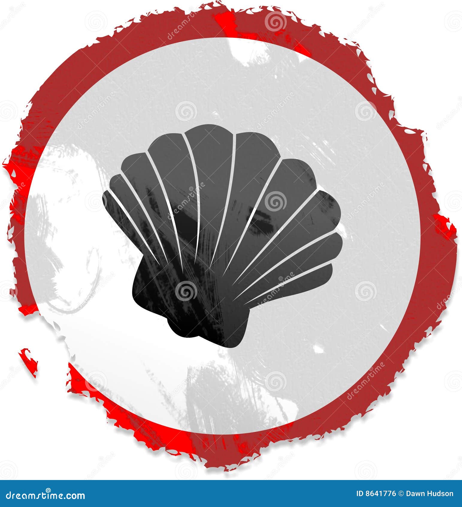 Grunge shell sign stock illustration. Illustration of information - 8641776