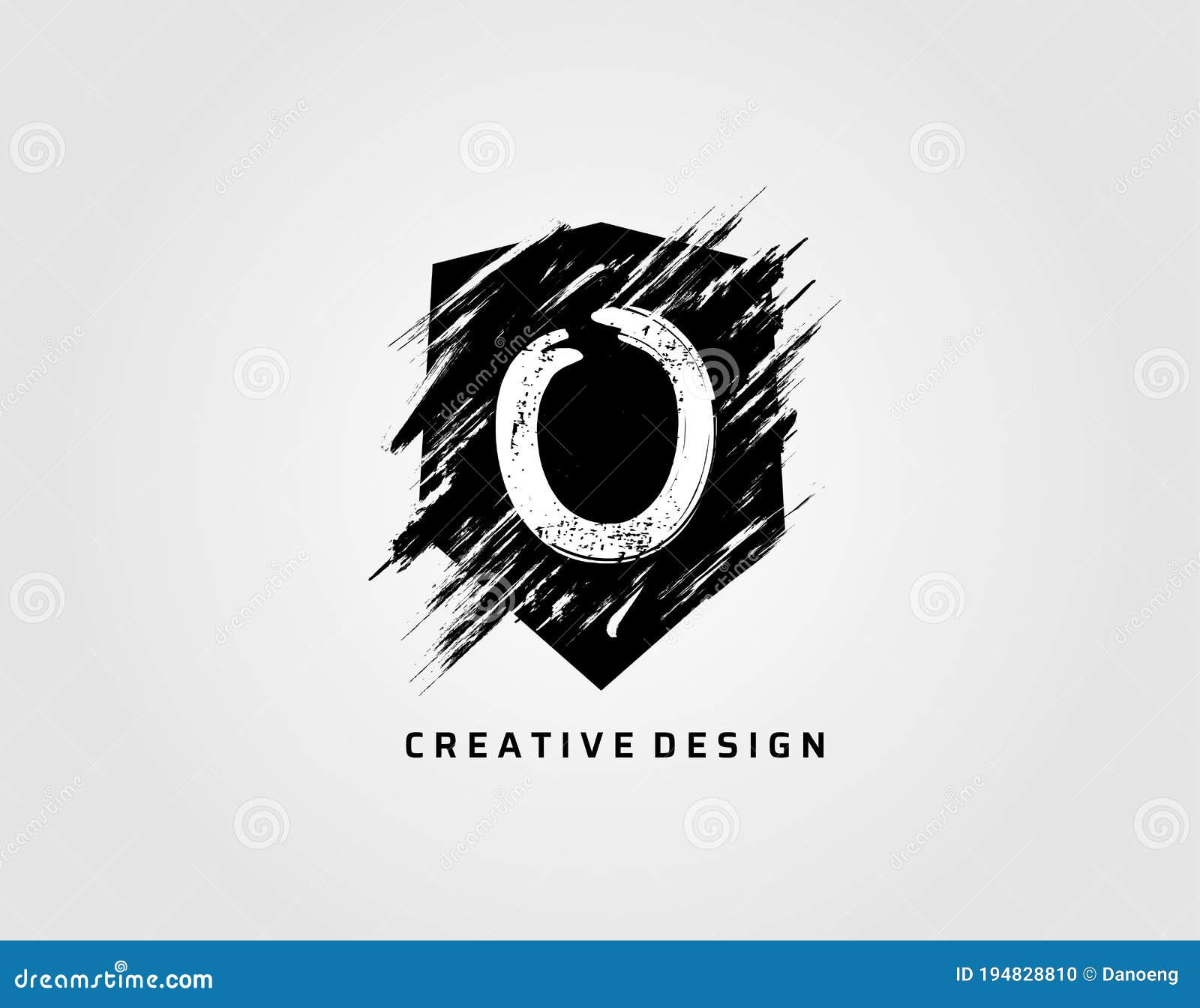 Grunge Shield Icon with Letter O. Rustic Shield Logo Stock Illustration ...