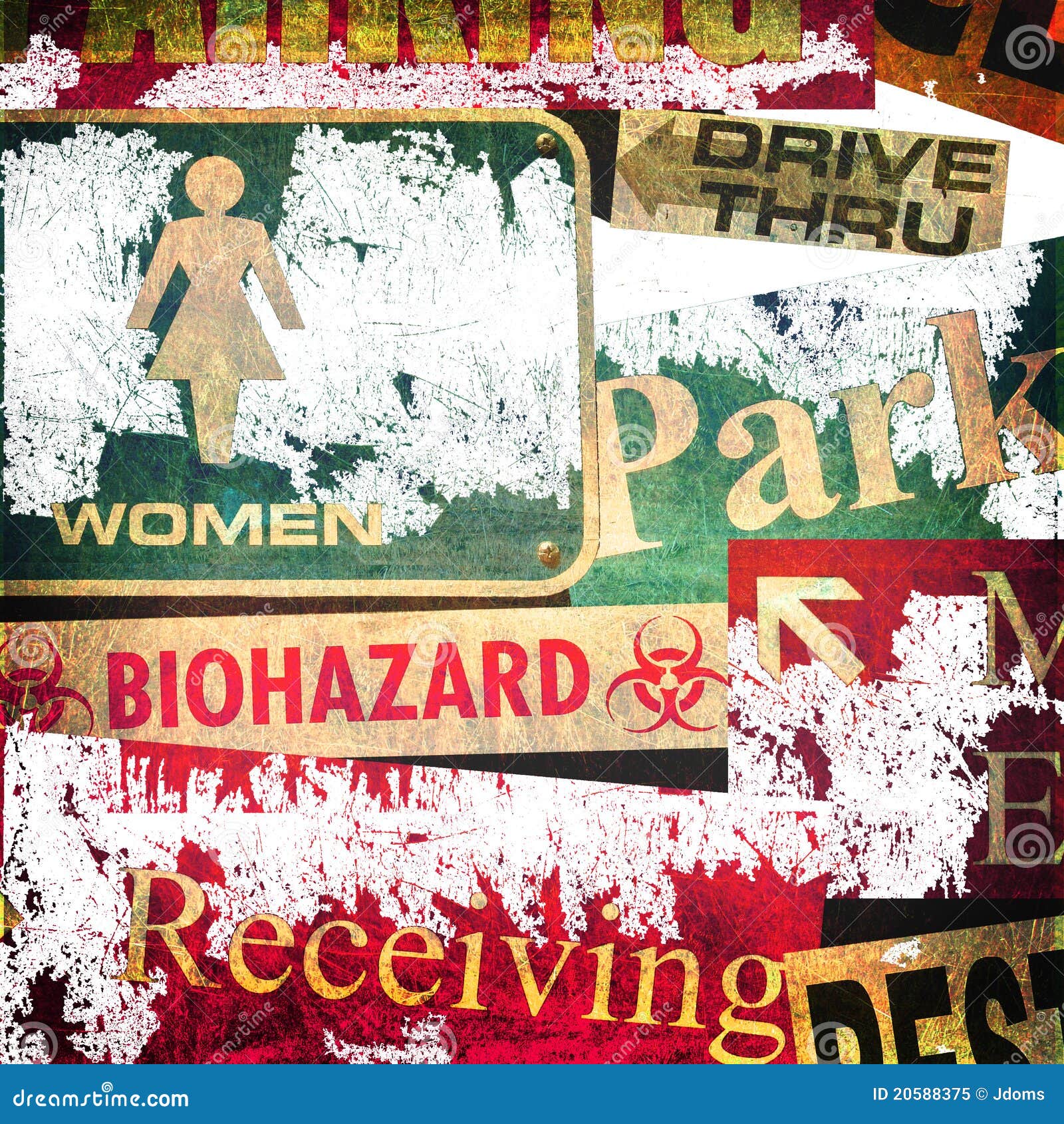 Grunge Signs Background Design Stock Image - Image of warning ...