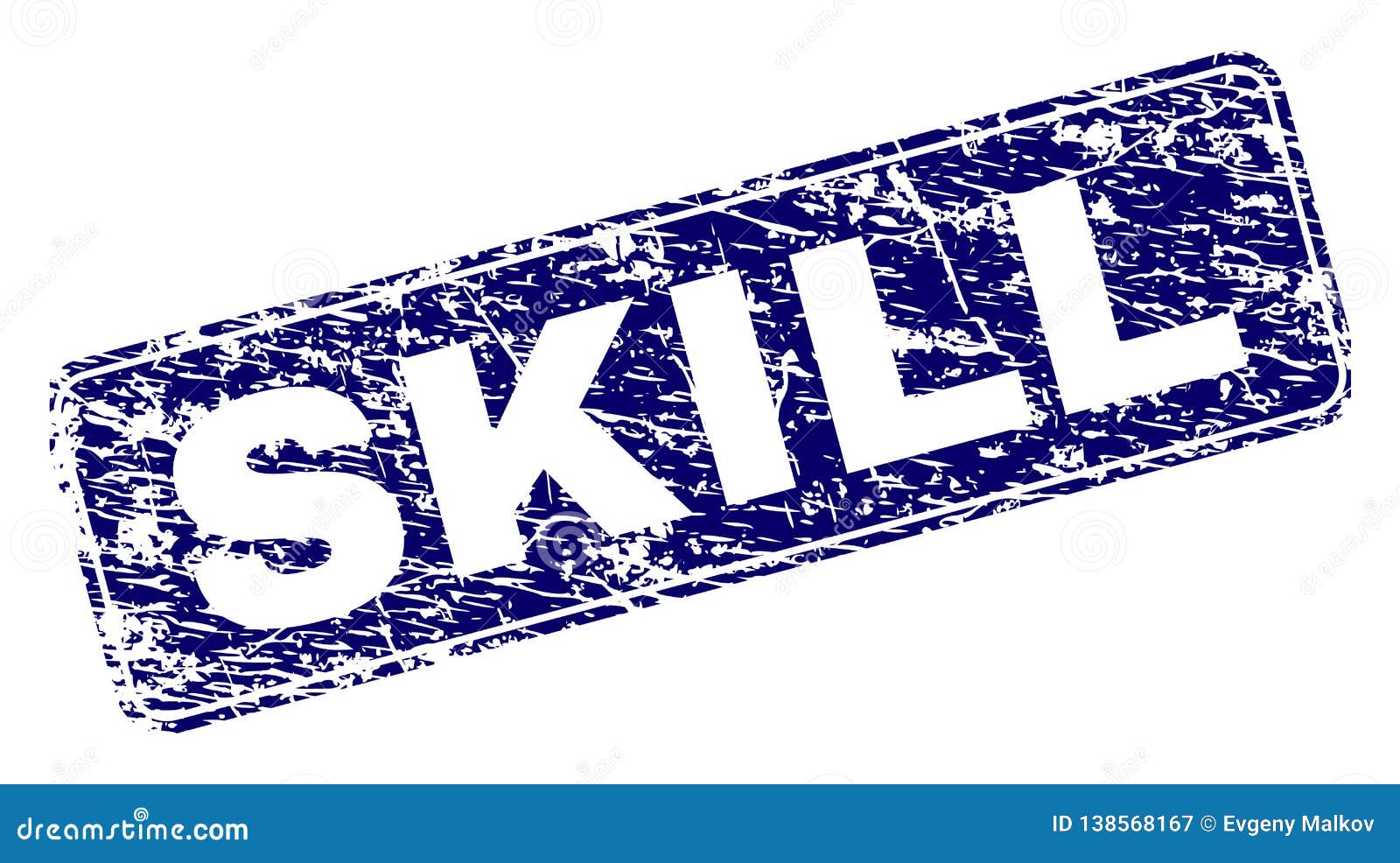 Grunge SKILL Framed Rounded Rectangle Stamp Stock Vector - Illustration ...