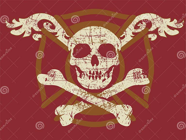 Grunge skull stock vector. Illustration of body, death - 1710484