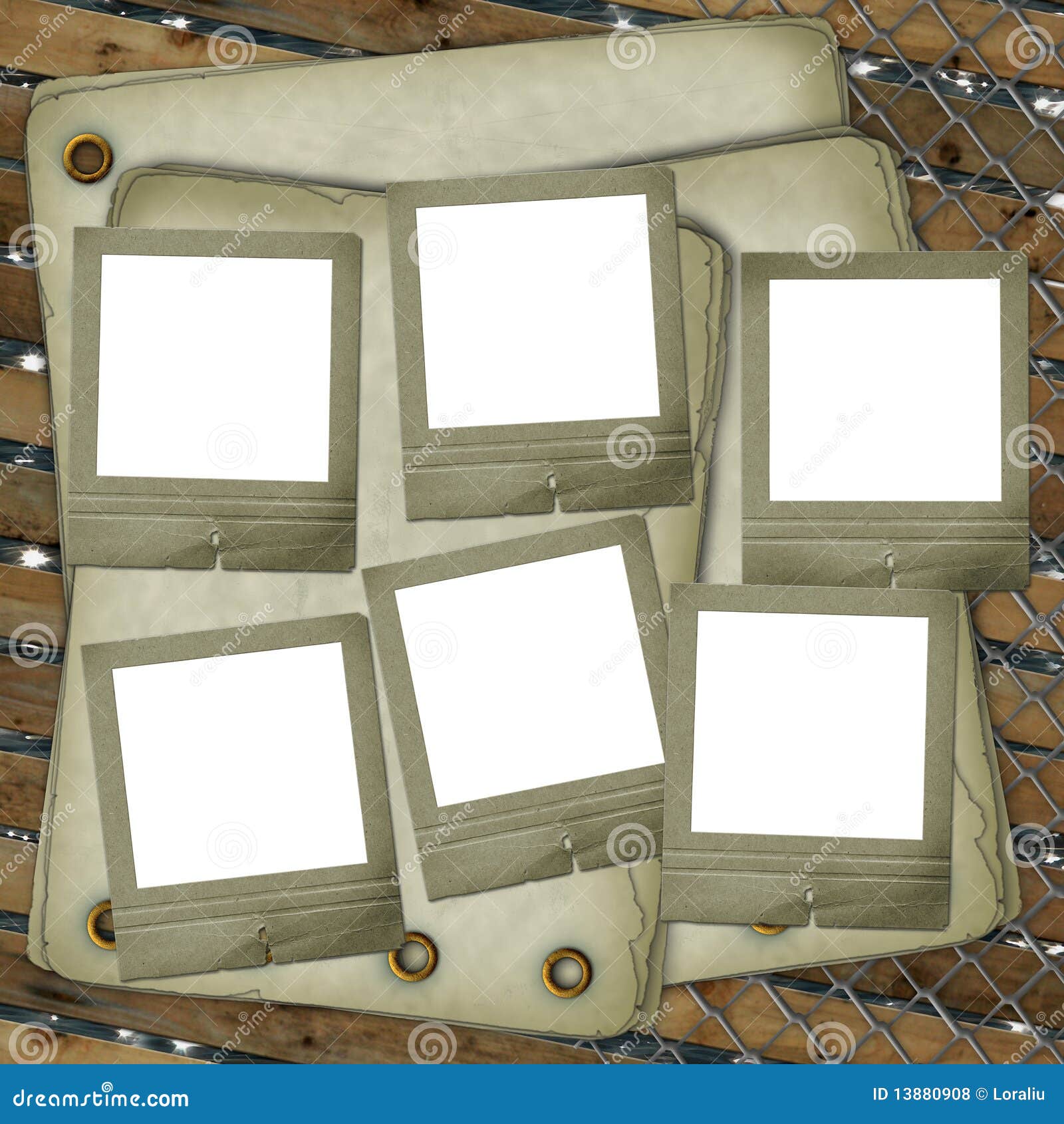 Grunge Slides from Old Papers Stock Illustration - Illustration of ...