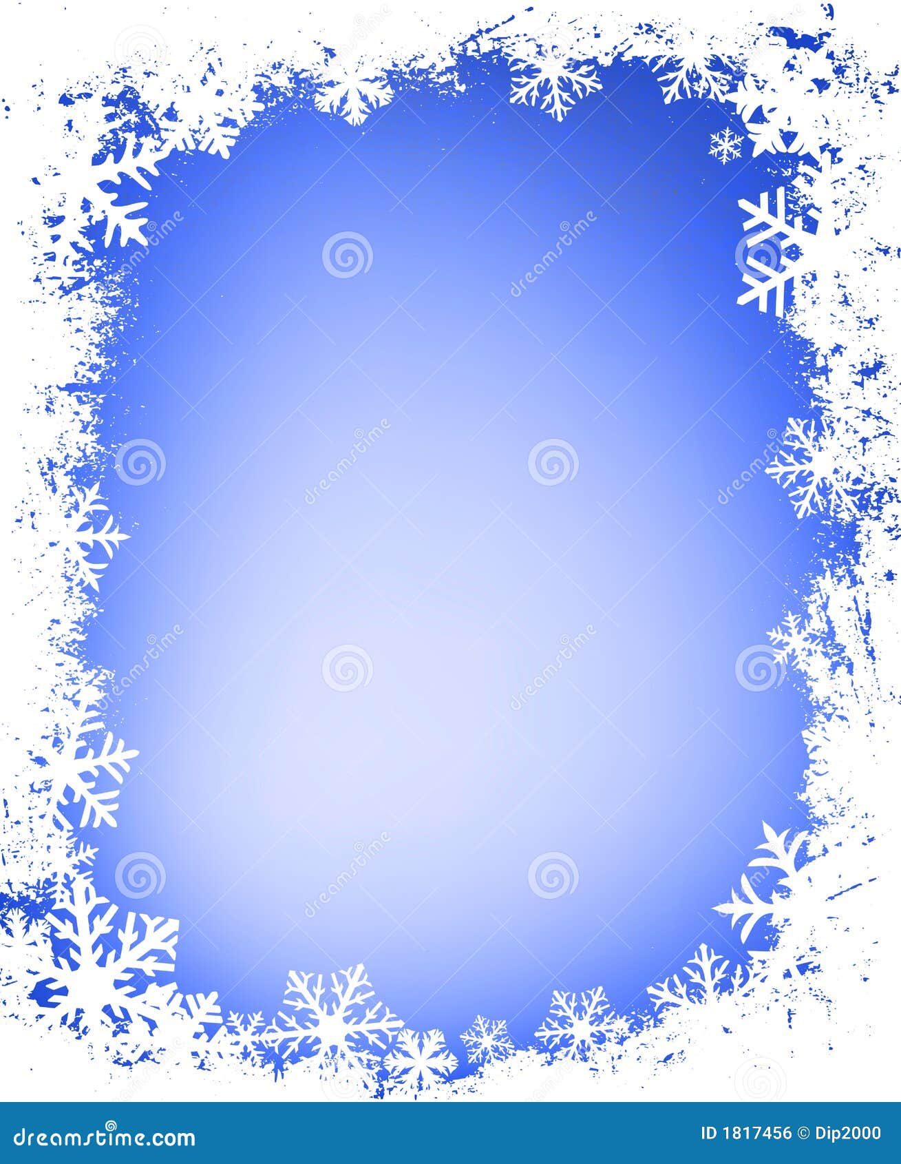 Grunge snowflakes frame stock illustration. Illustration of pattern ...