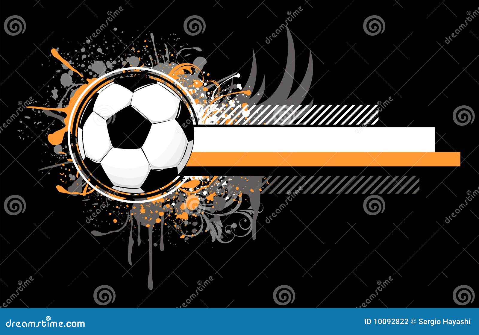 Grunge soccer design stock vector. Illustration of graphic - 10092822