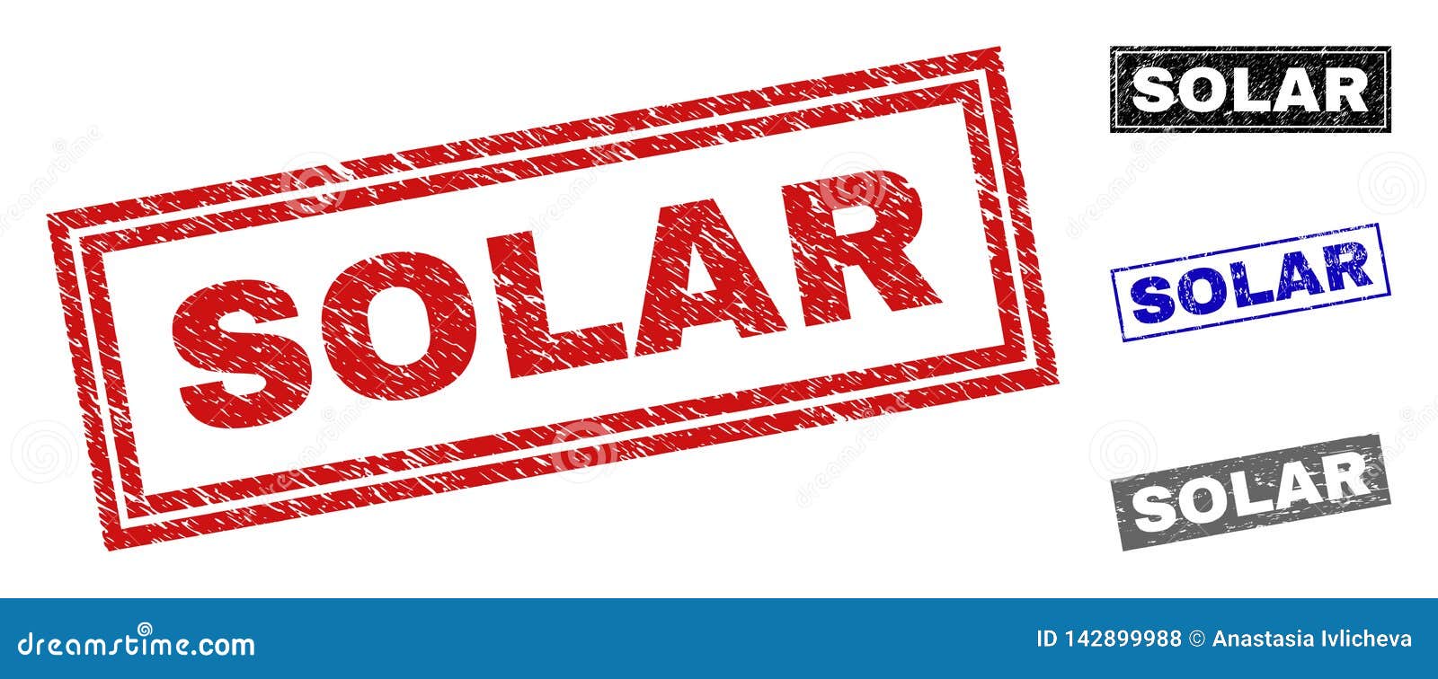 Grunge SOLAR SYSTEM Textured Rectangle Stamps Vector Illustration ...