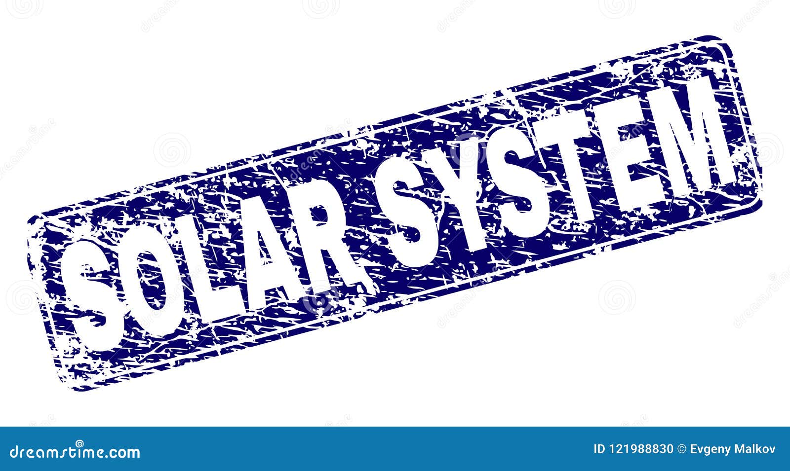 Grunge SOLAR SYSTEM Framed Rounded Rectangle Stamp Stock Vector ...