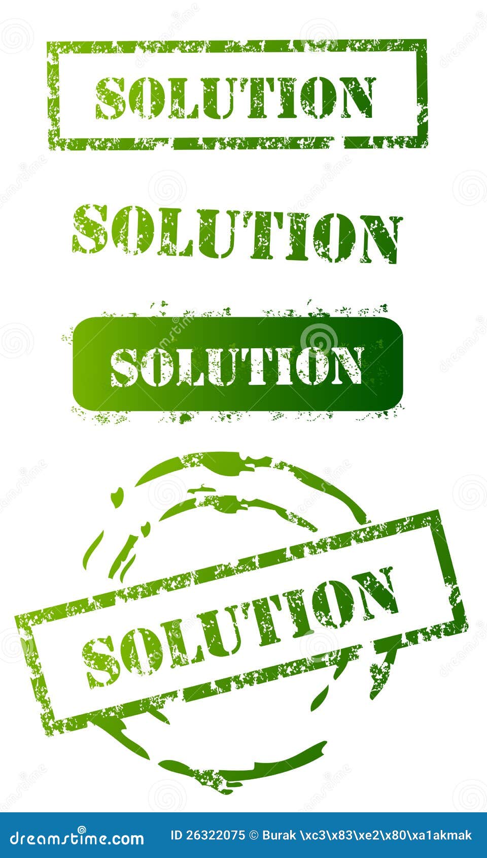 Grunge Solution Stamp Set stock vector. Illustration of sign - 26322075
