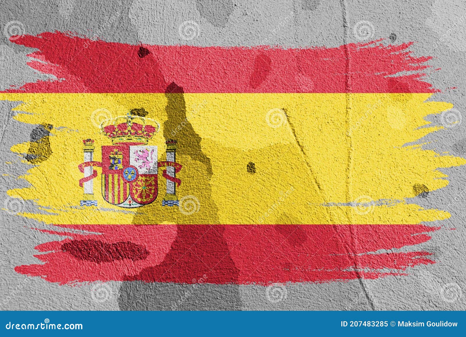 Grunge Spain Flag. Spain Flag with Grunge Texture. Stock Image - Image ...