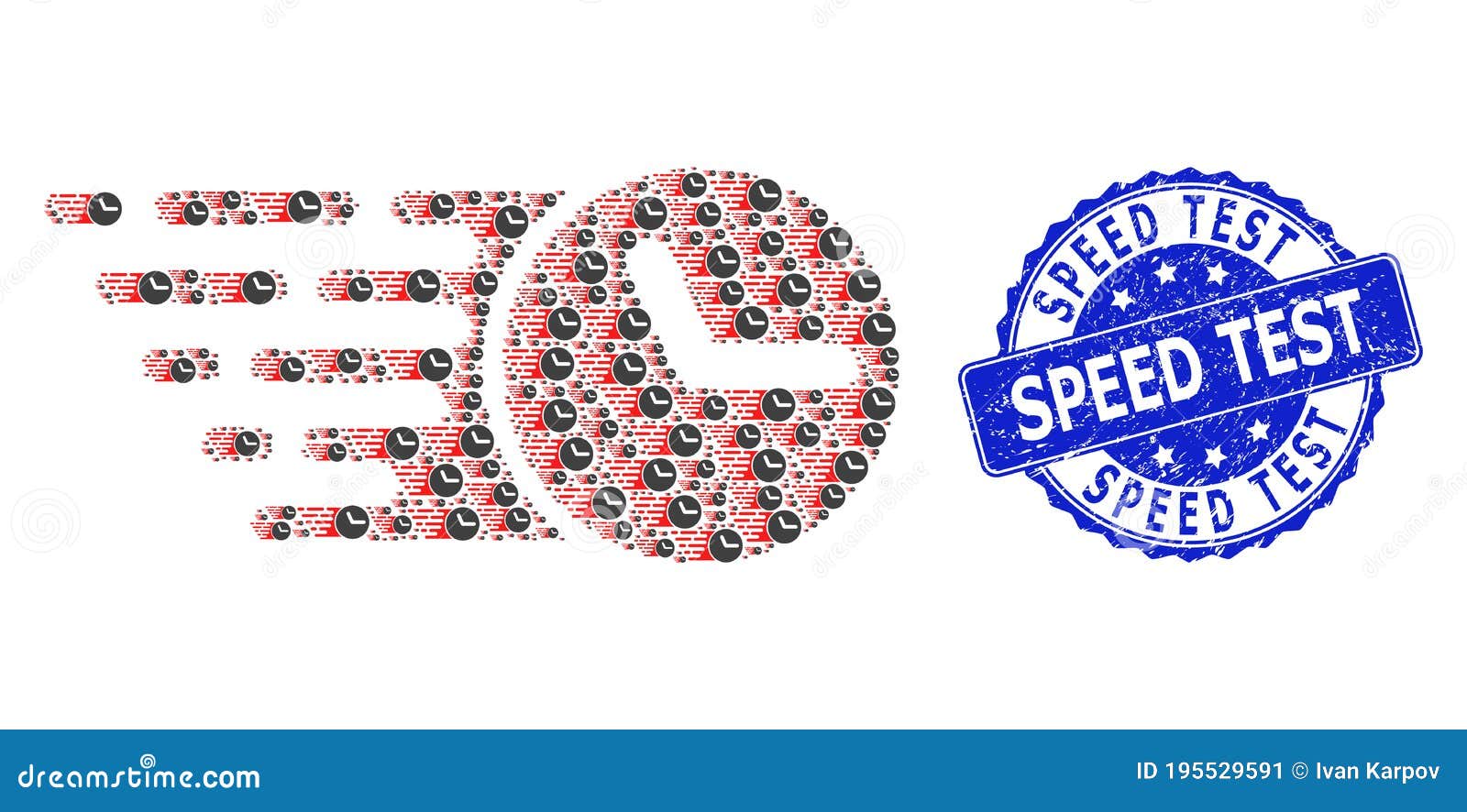 Grunge Speed Test Ribbon Seal And Mesh Wireframe Bolide Wheel Cartoon ...