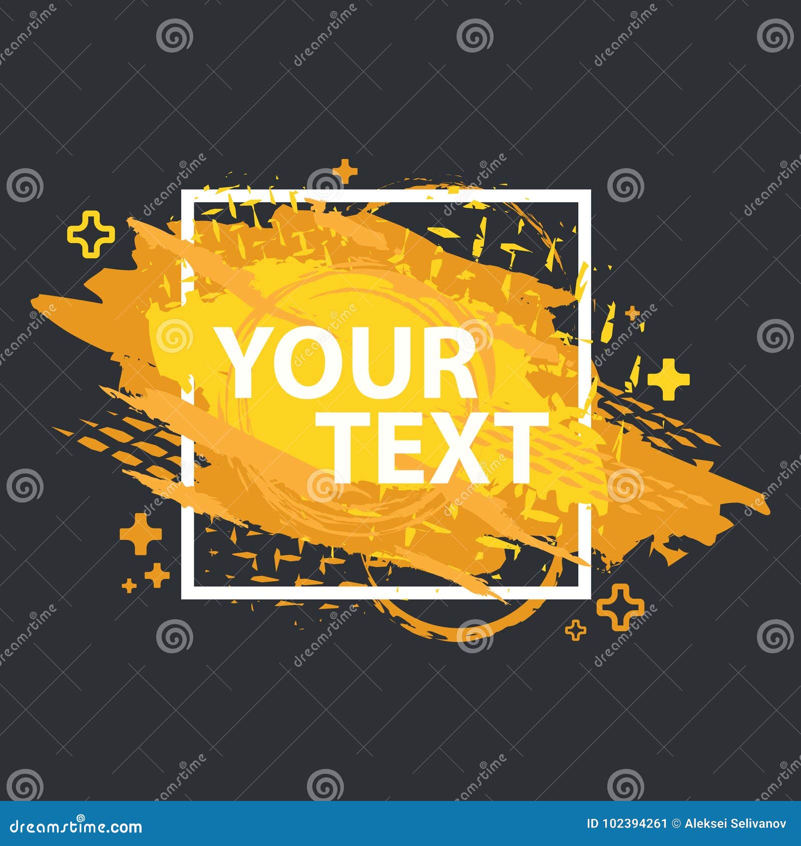 Grunge Splash Banner. Vector Splatter Labels with Space for Text ...