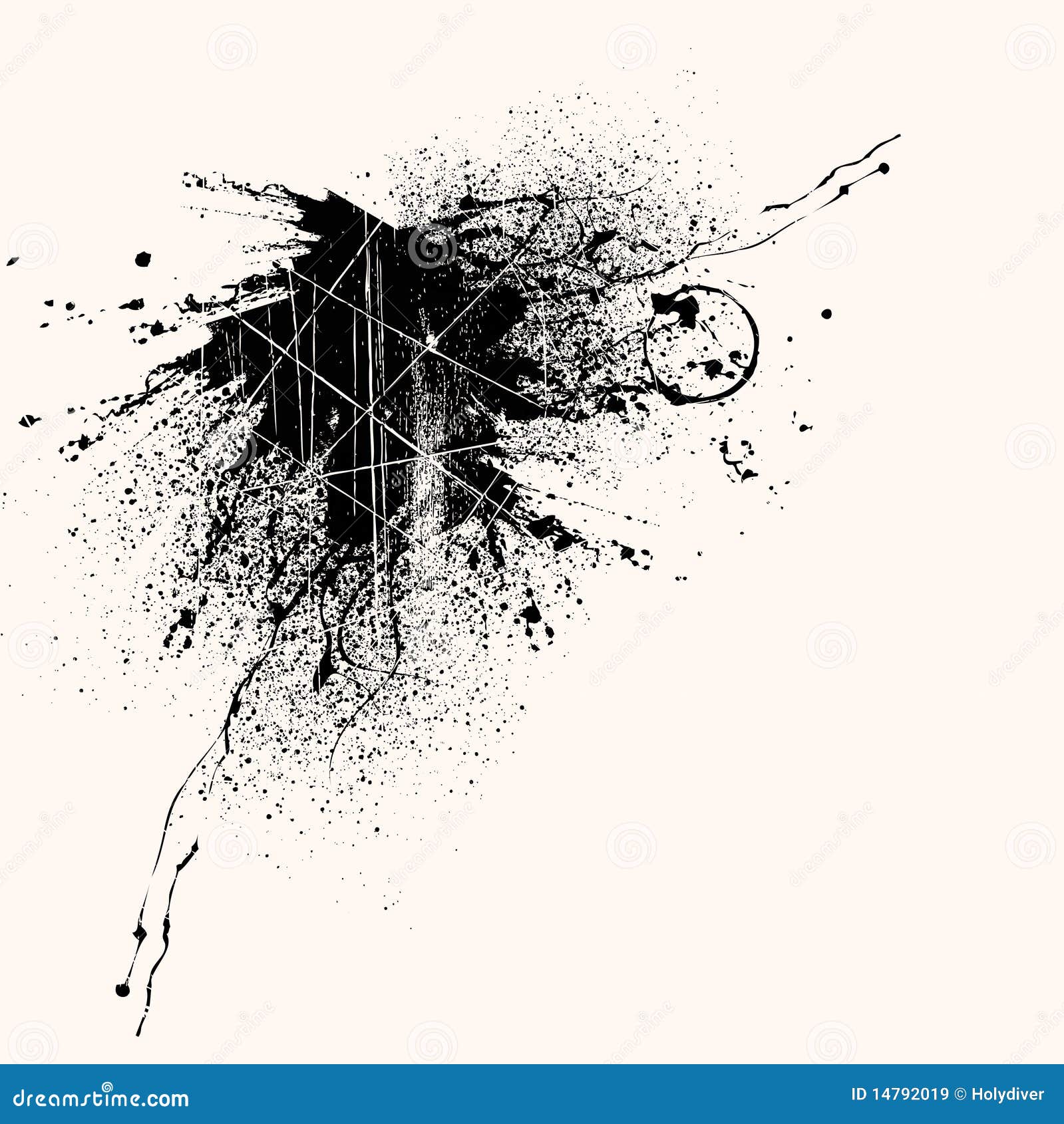 Grunge splash design stock vector. Illustration of black - 14792019