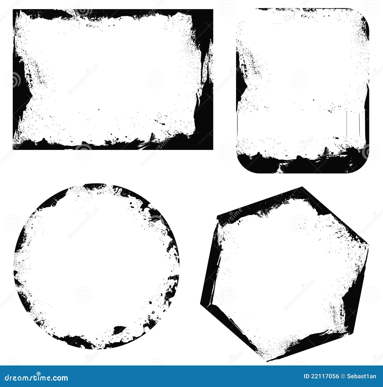 Grunge Splash Background With Stars And Circles Vector Illustration ...