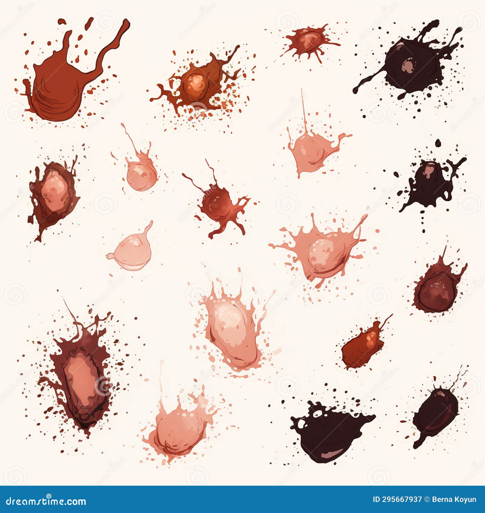 Grunge Splatter with Abstract Drip on White Background Stock ...