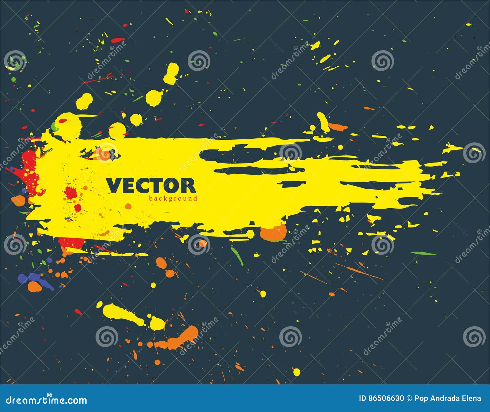 Grunge Splatter Banner Design. Stock Vector - Illustration of smear ...