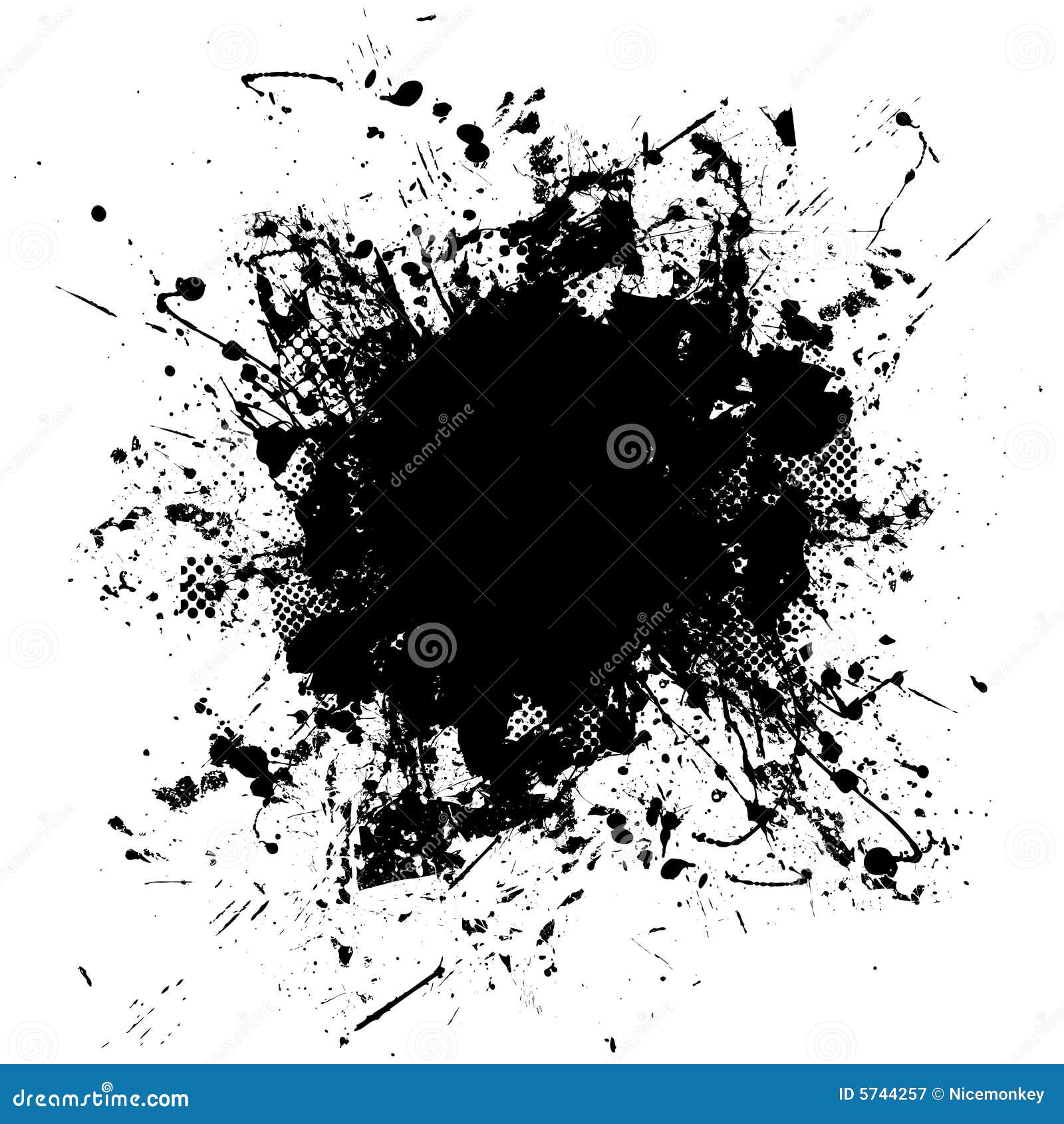 Grunge splodge stock vector. Illustration of drip, splatter - 5744257