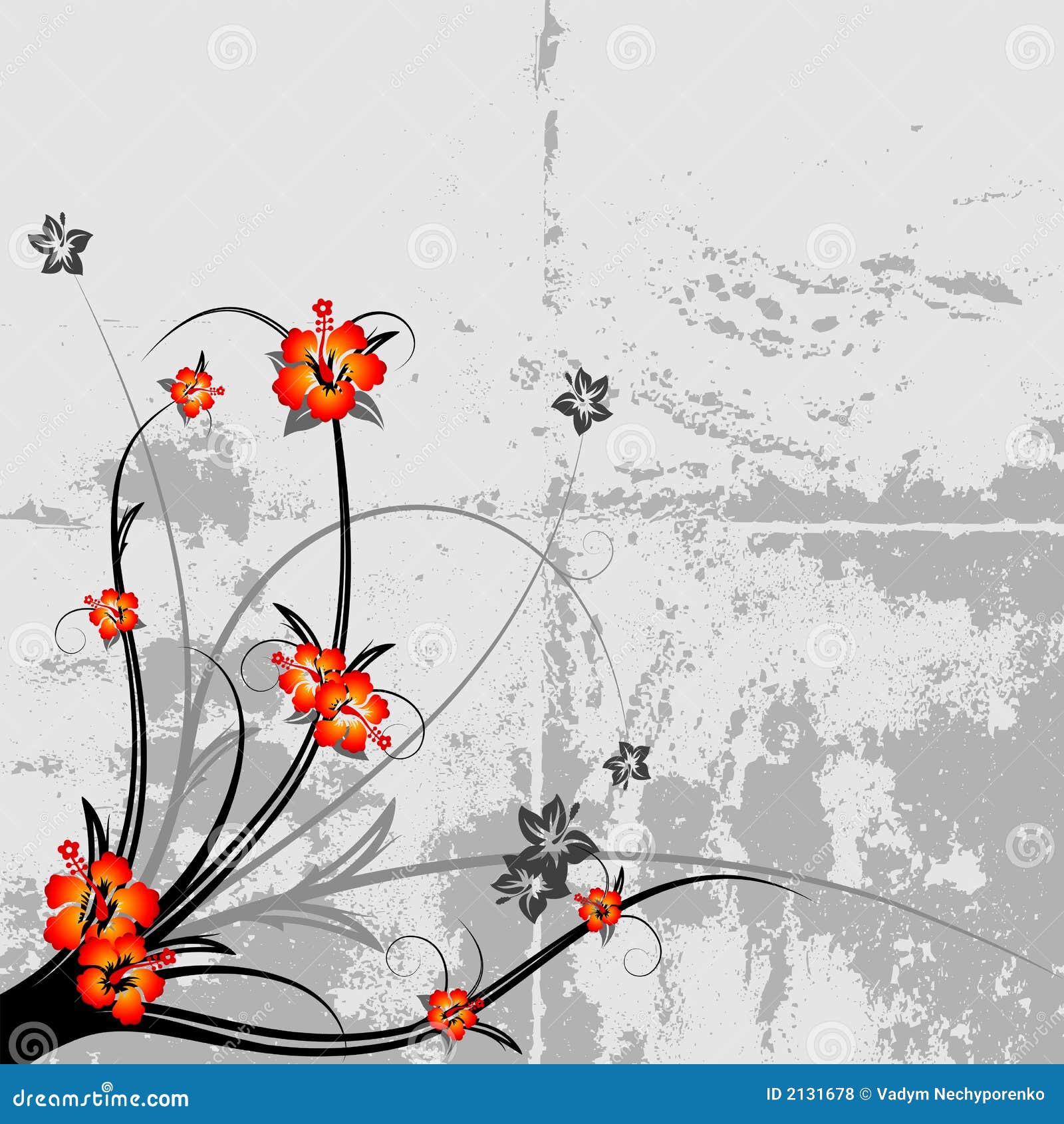 Grunge Spring Background Cartoon Vector | CartoonDealer.com #9300703