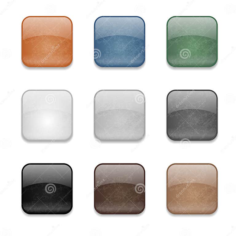 Grunge square buttons stock vector. Illustration of banner - 34616836