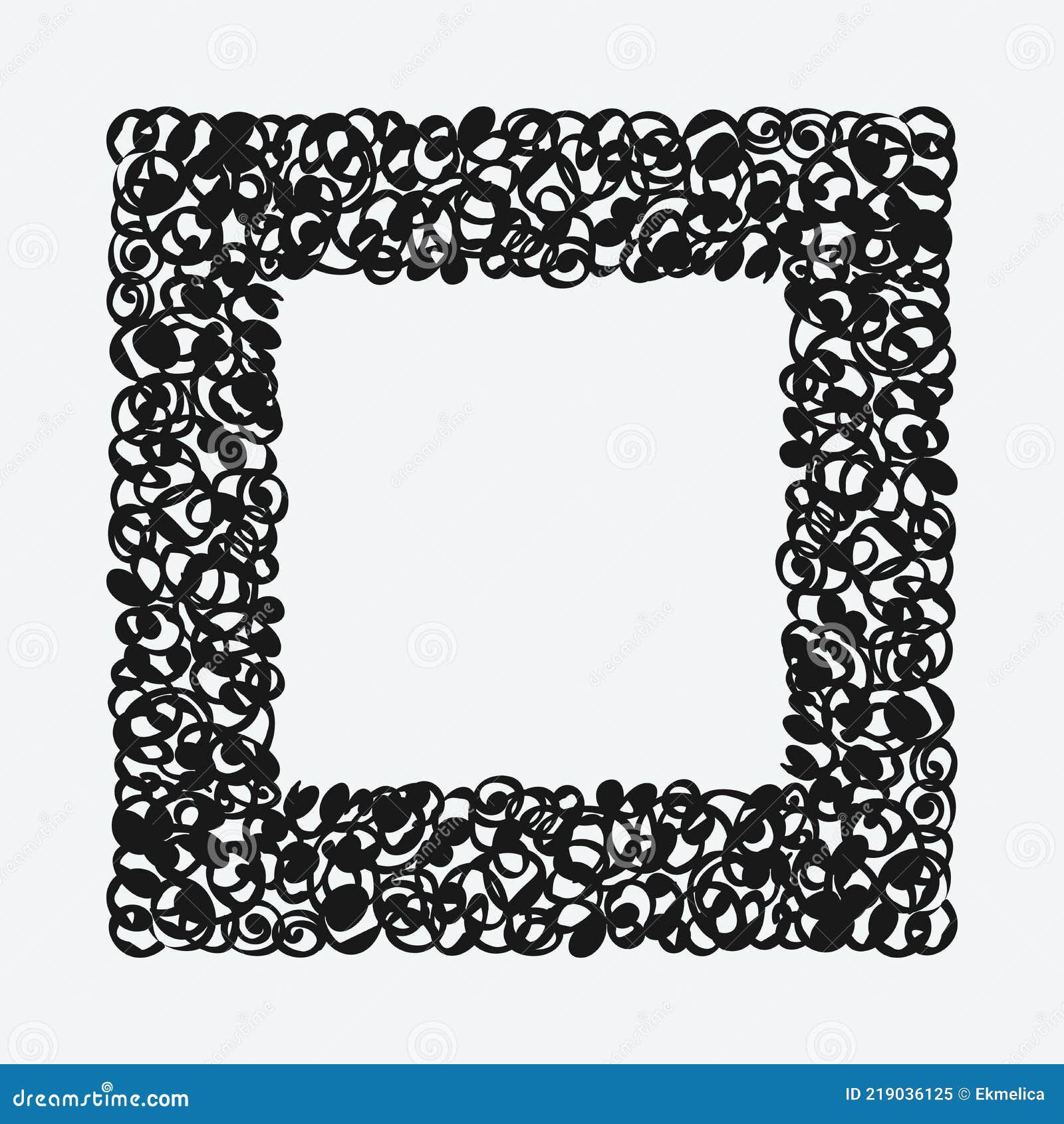 A Grunge Frame with Curlicue. Vector Illustration Stock Vector ...