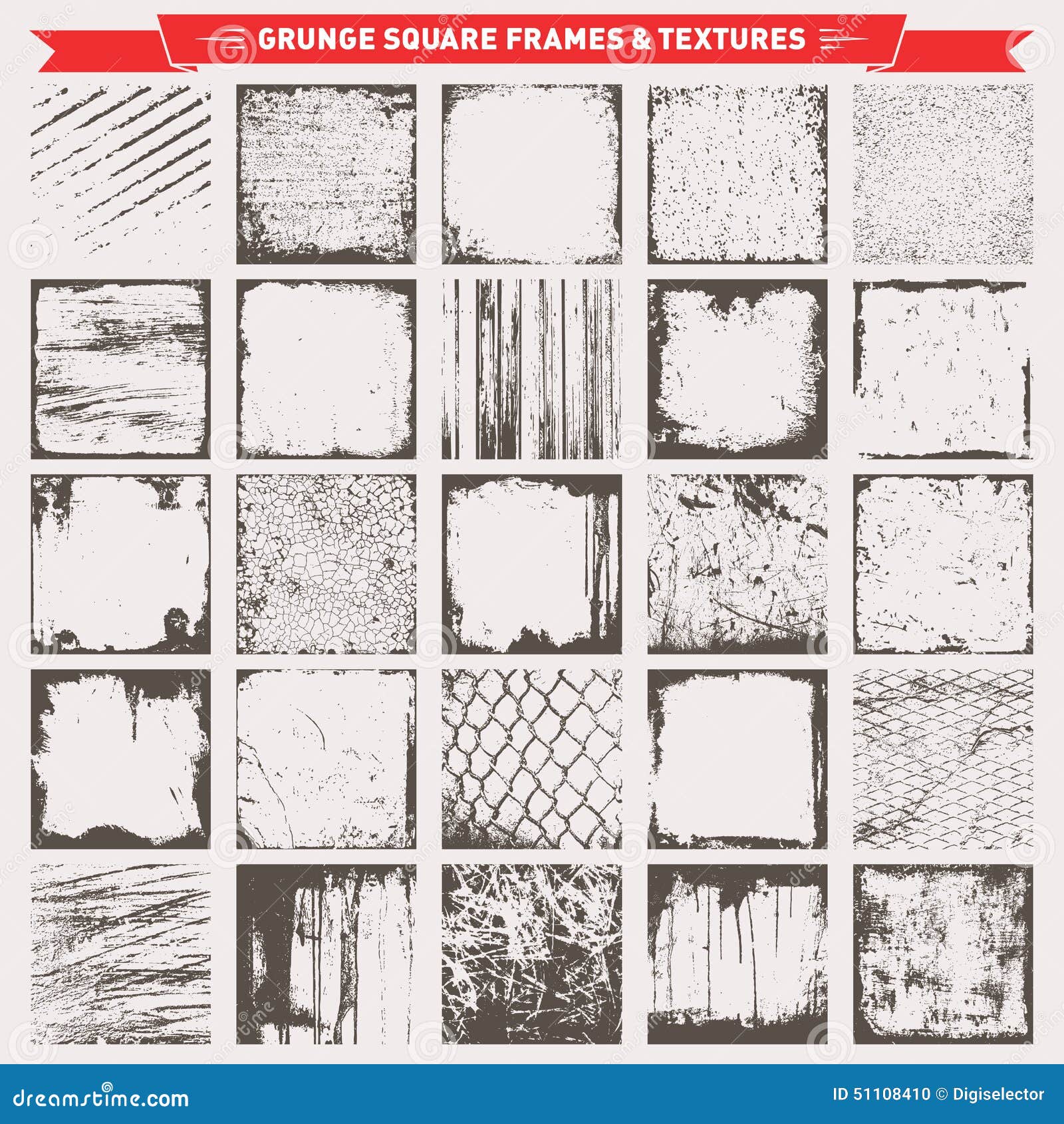 Grunge Square Frames Backgrounds Vector Stock Vector - Illustration of ...