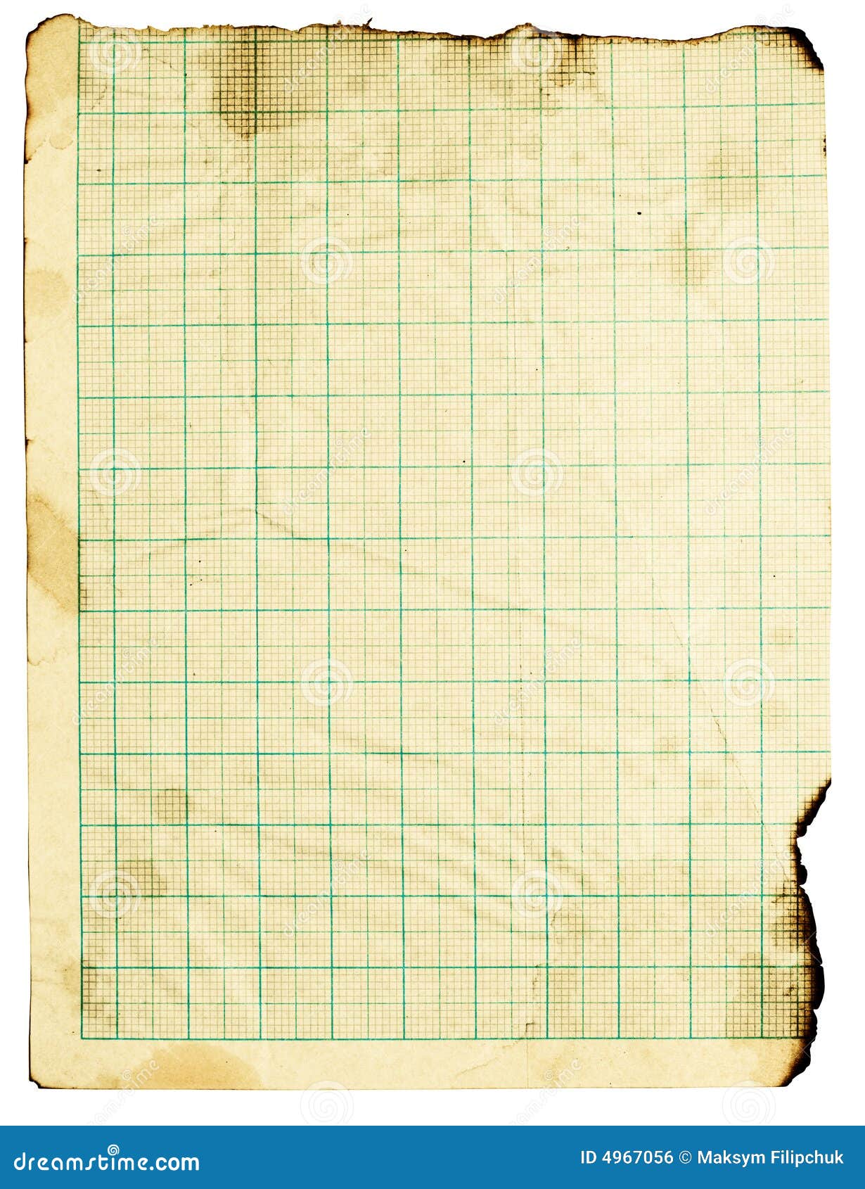 Grunge squared paper stock photo. Image of burnt, binder - 4967056