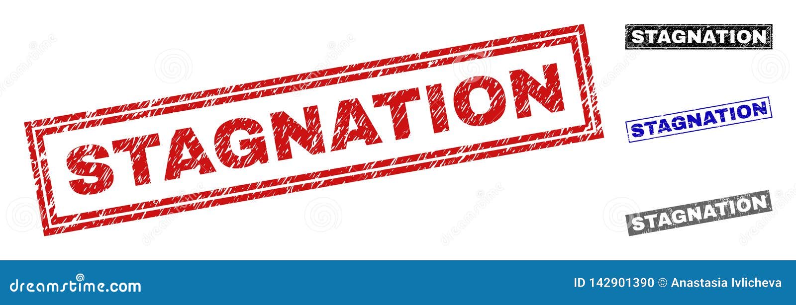 Grunge STAGNATION Textured Rectangle Watermarks Stock Vector ...