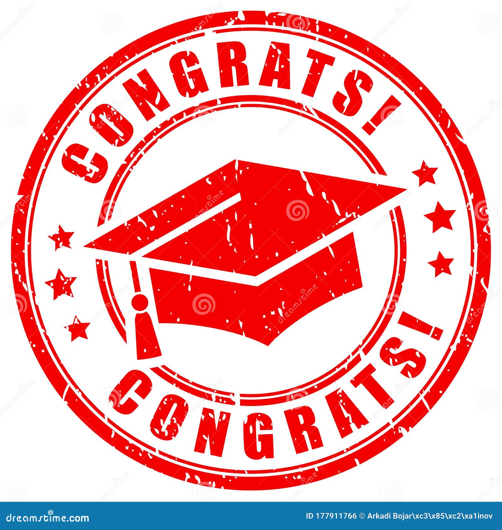 Grunge Stamp Graduate Congratulations Stock Vector - Illustration of ...