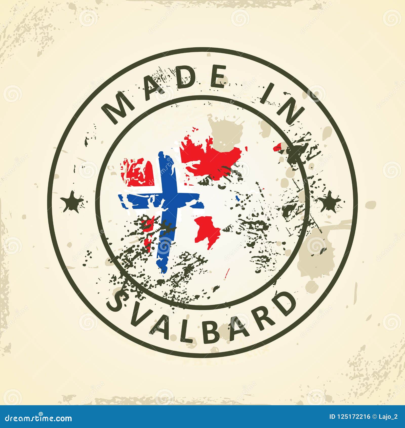 Stamp with Map Flag of Svalbard Stock Vector - Illustration of retro ...